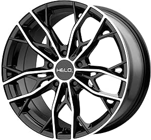 Amazon.com: Helo HE907 17x7 5x4.5 38mm Black/Machined Wheel Rim 17 ...