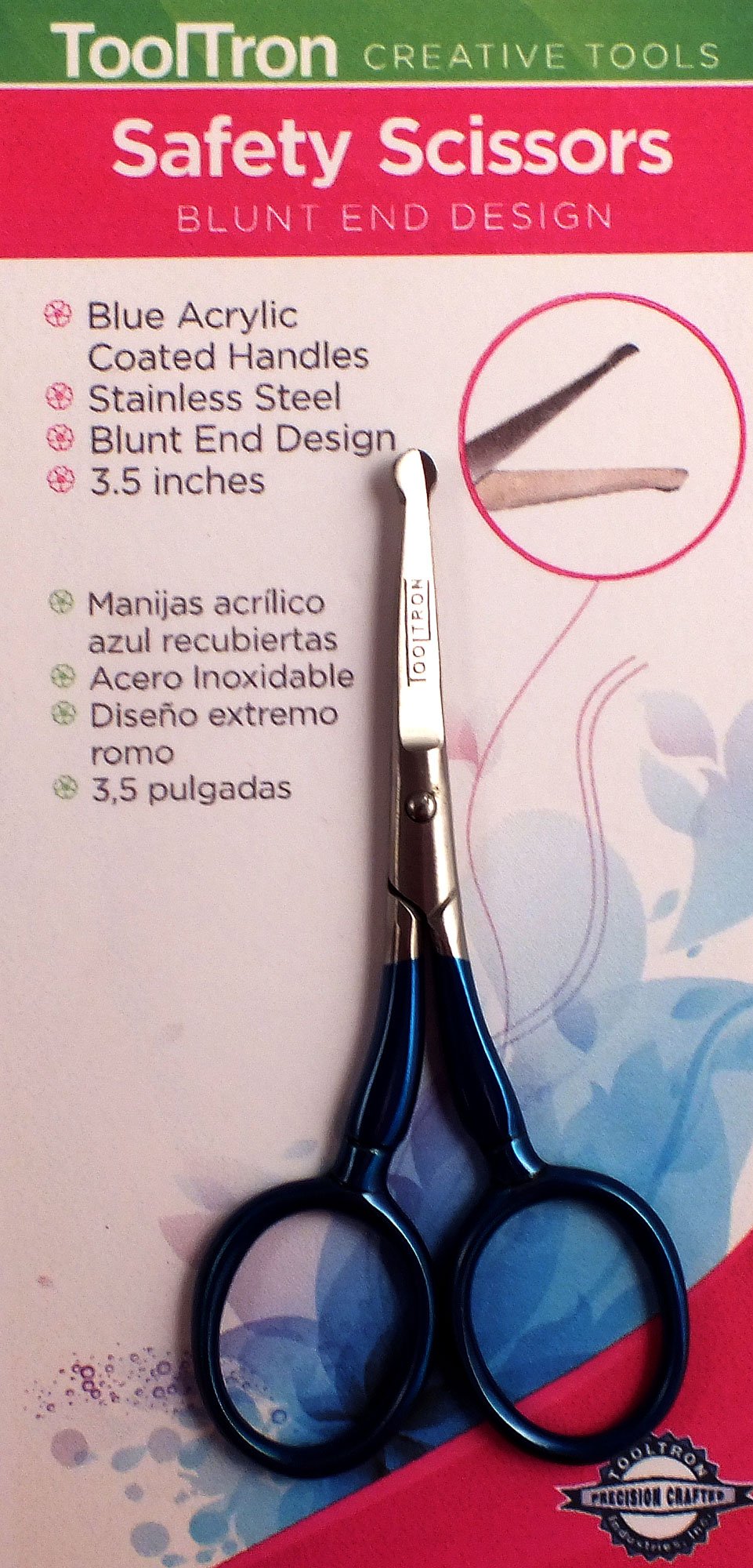 Amazon.com: Tool Tron Tooltron Safety Scissor with Blunt End, Blue Acrylic
