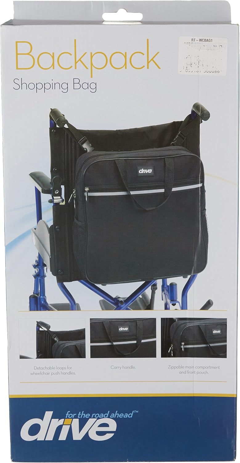 Drive Devilbiss Electric / Manual Wheelchair Back Pack Shopping Bag ...
