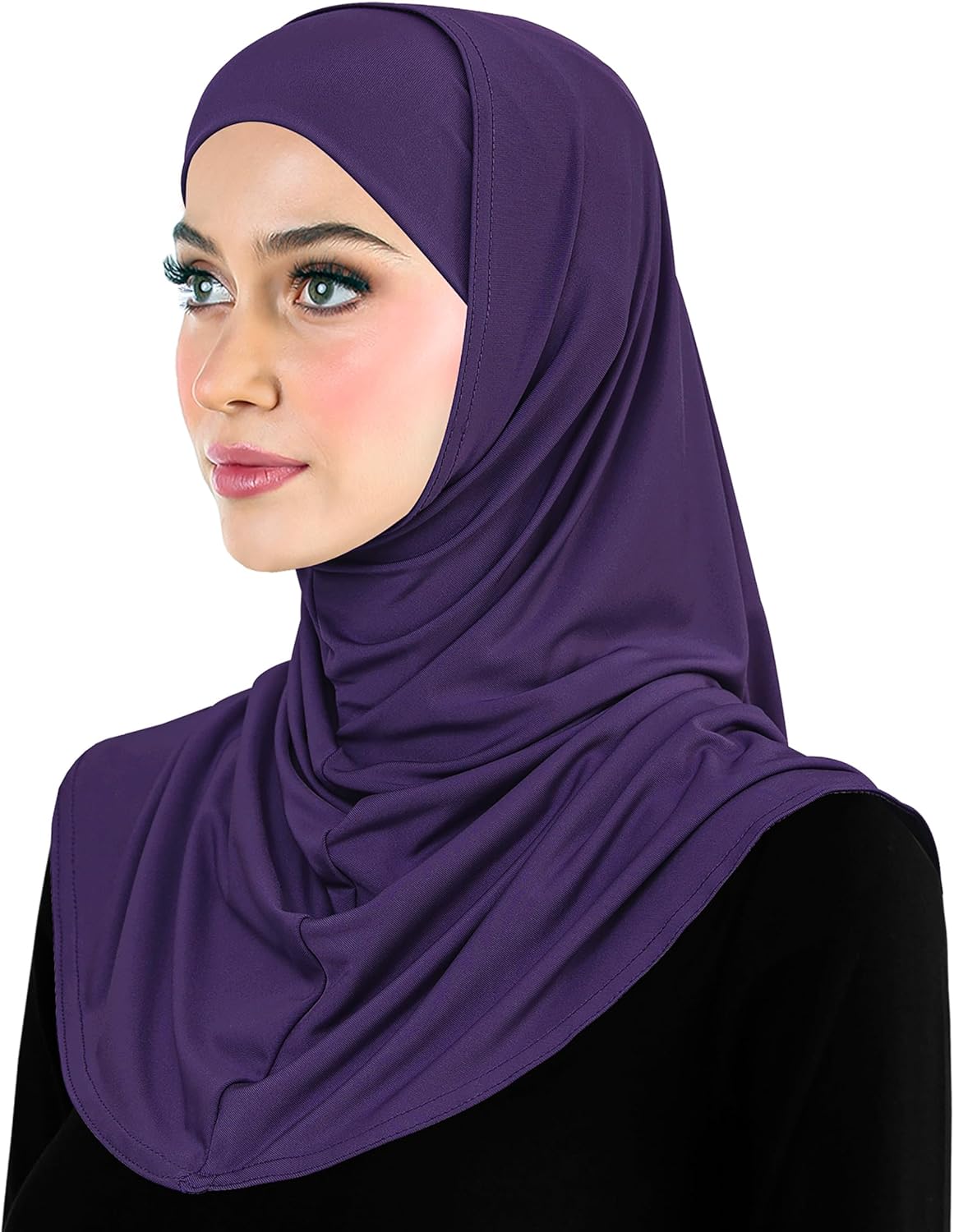 Amira Hijab 2 piece Elastane-Spandex Head Scarf with Underscarf Cap for ...