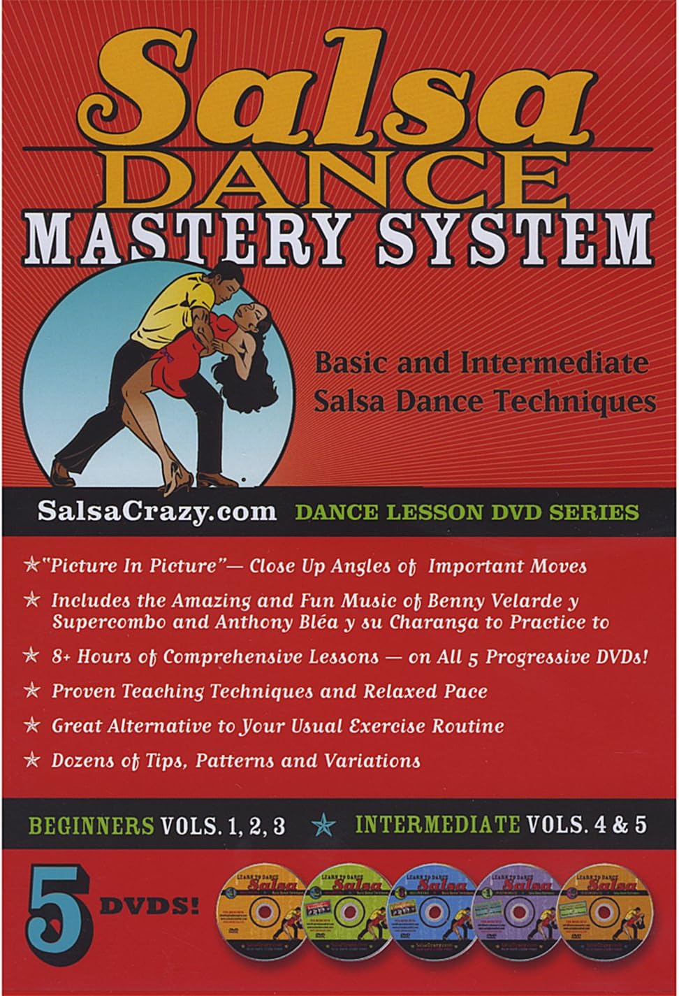 Salsa Dance Mastery System, All 5 Beginning and Intermedaite DVDs [5 ...