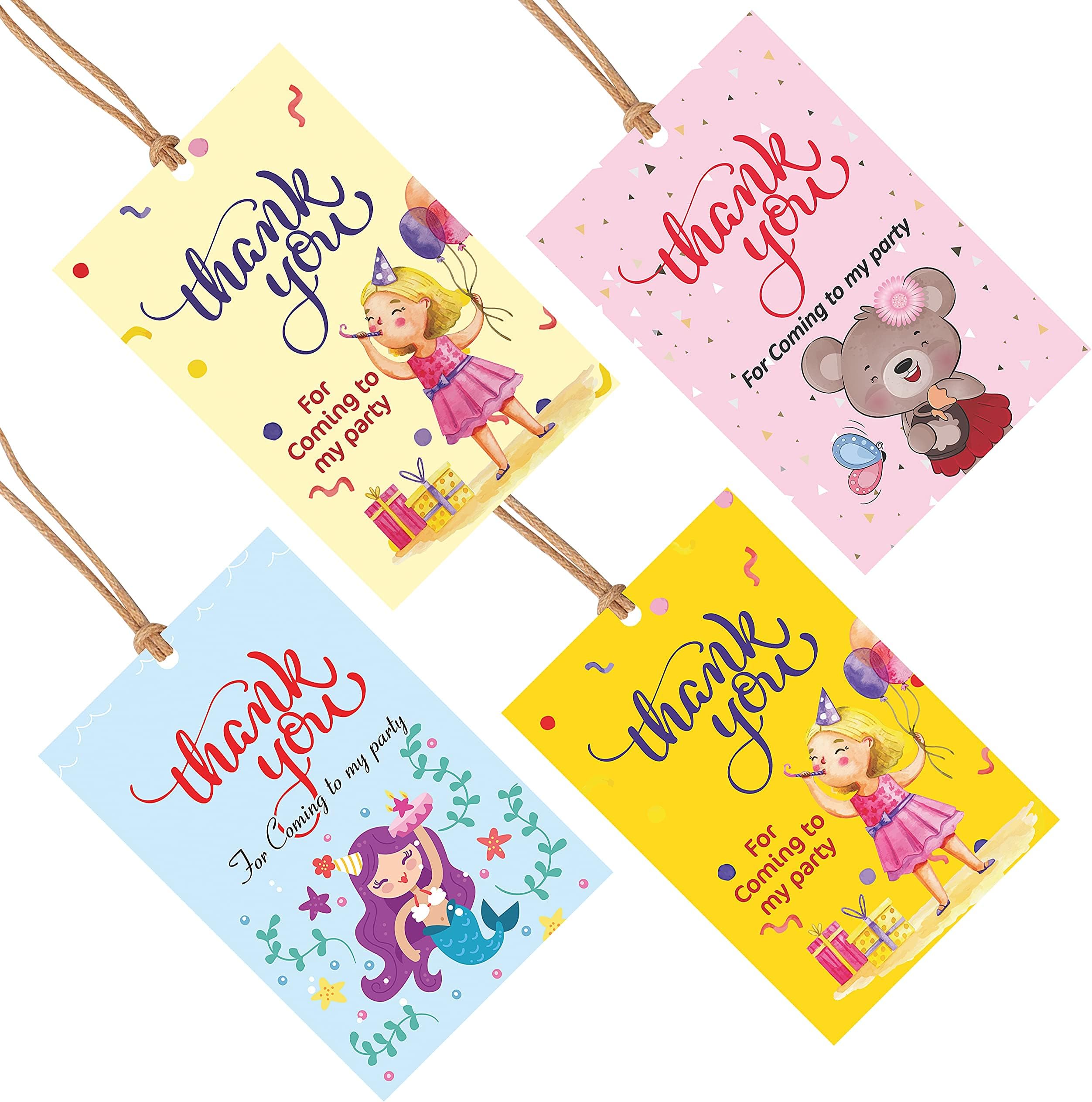 Rousrie - 100 Pieces Multi Designs Rectangle Shape Thank You Tags ...