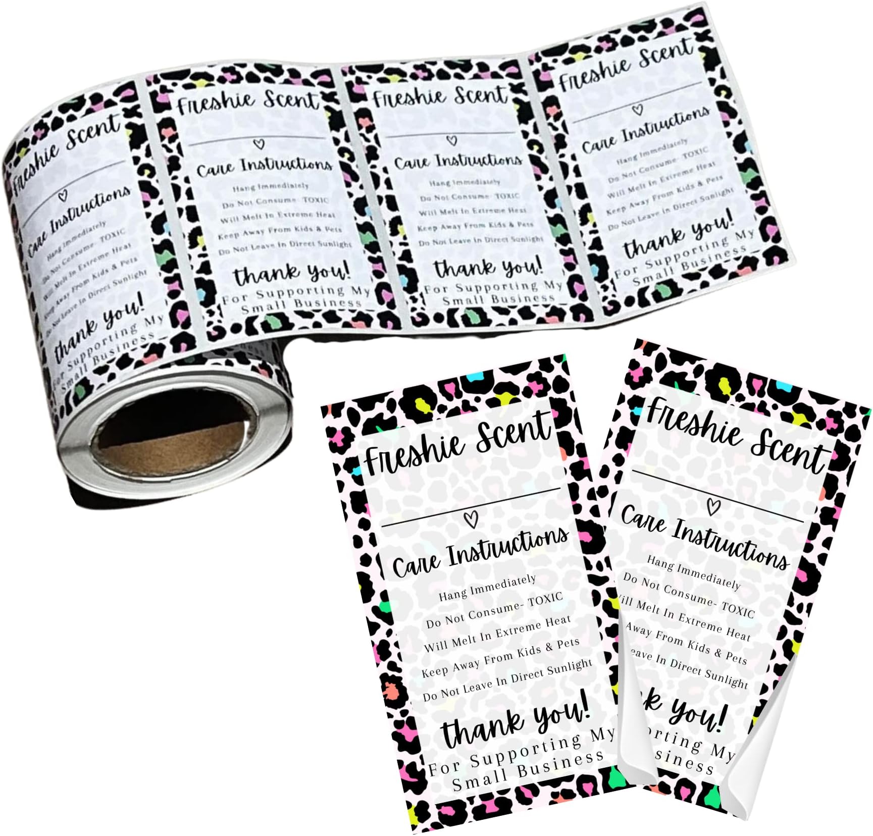 Amazon.com : 300 Pcs Freshie Care Instruction Stickers Freshie Label ...