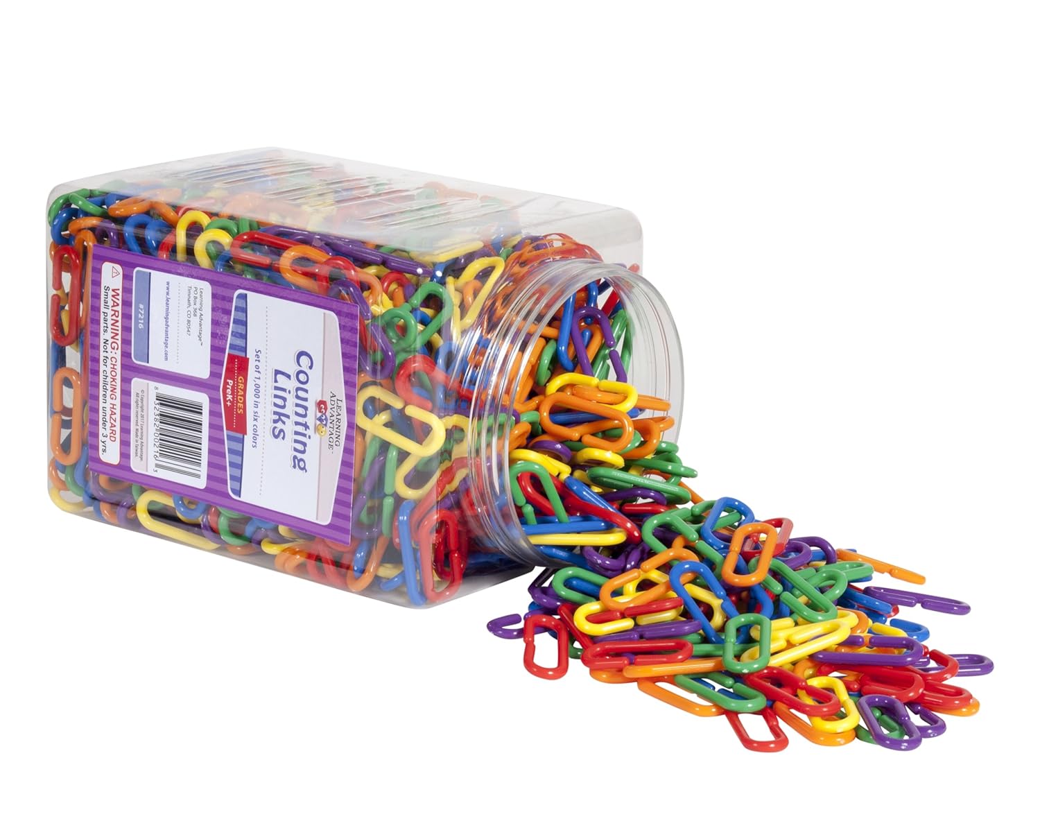Amazon.com: Learning Advantage 7216 Six Color Counting Links (Pack of ...
