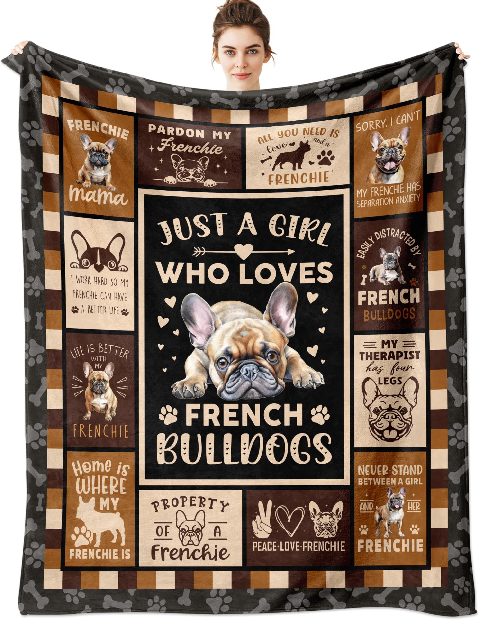 Amazon.com: Huglanket French Bulldog Gifts, Frenchie Gifts for Women ...