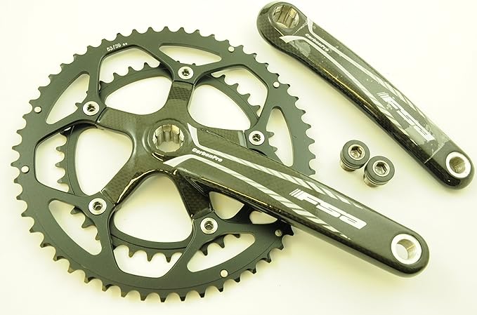 FSA CARBON PRO ROAD TEAM CHAINWHEEL CHAINSET CRANKSET 53/39 175mm ISIS ...