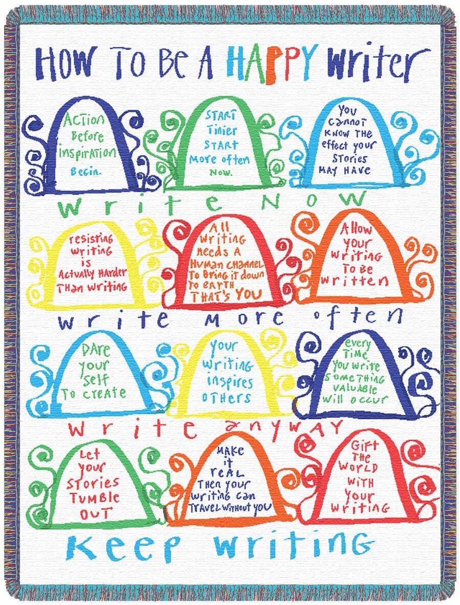 Amazon.com: How to Be a Happy Writer Blanket: Home & Kitchen