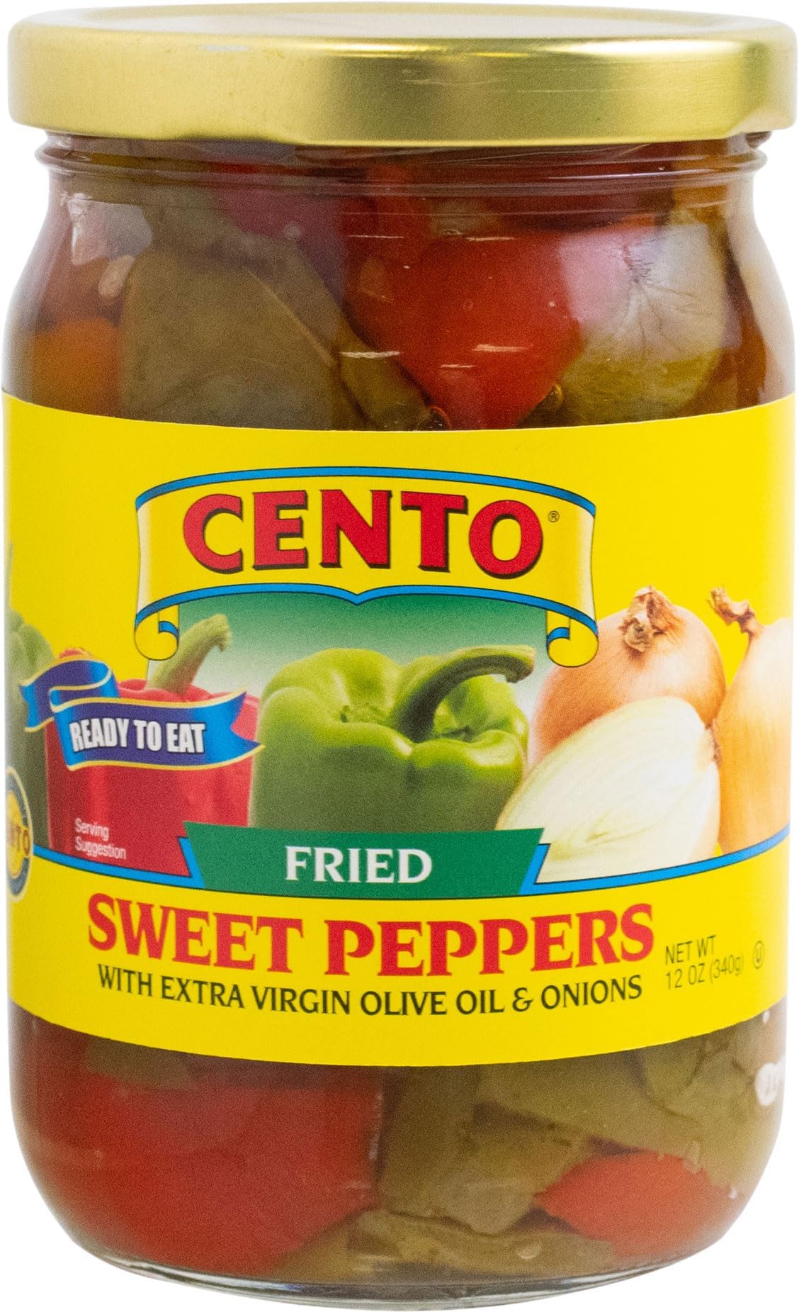 Amazon.com: CENTO FRIED SWEET PEPPERS WITH ONIONS 12 OZ, (2) PACK ...