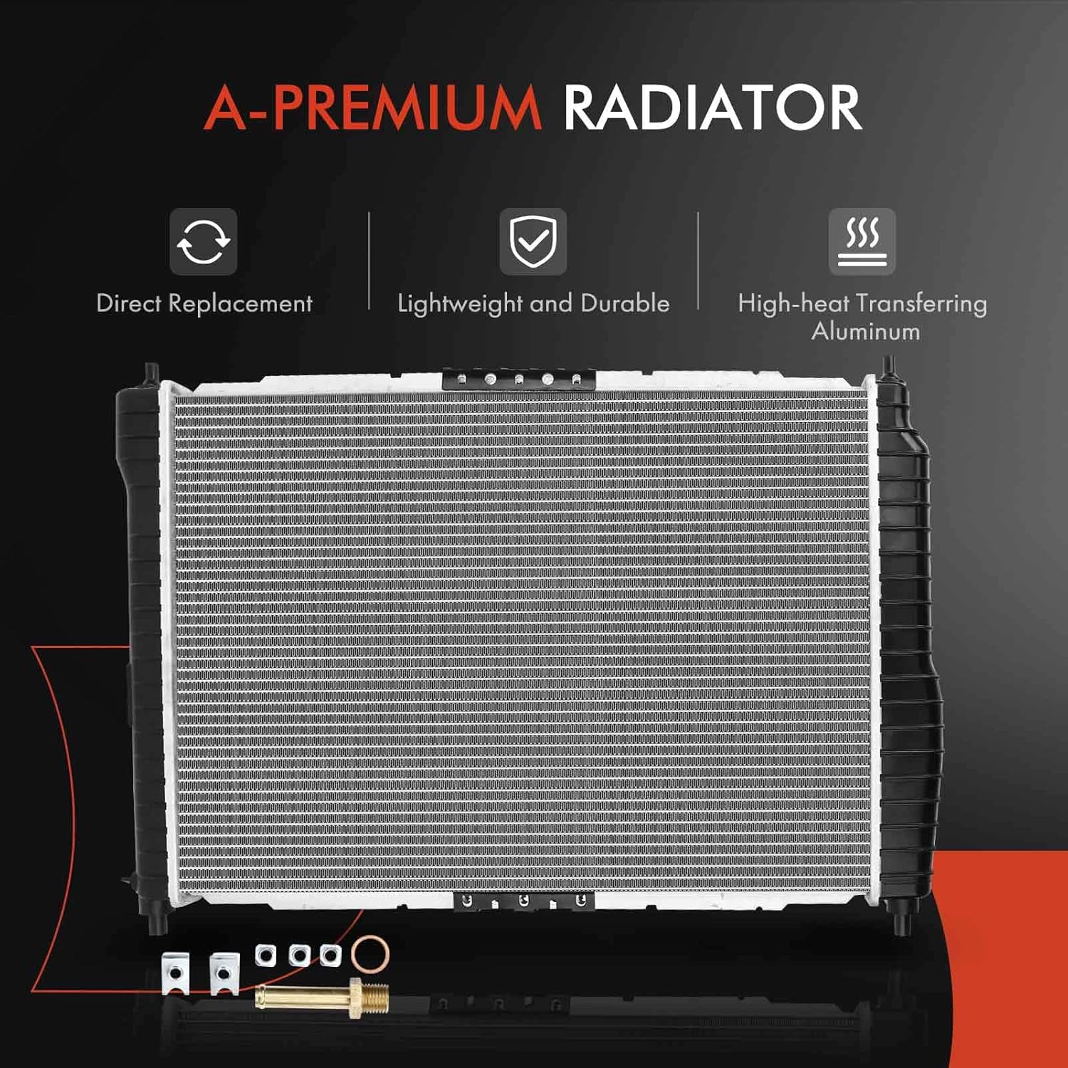 A-Premium Conjunto de radiador de refrigerante del motor con enfriador ...