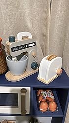 Amazon.com: PairPear Kids Wooden Toys Coffee Maker Toy Espresso Machine ...