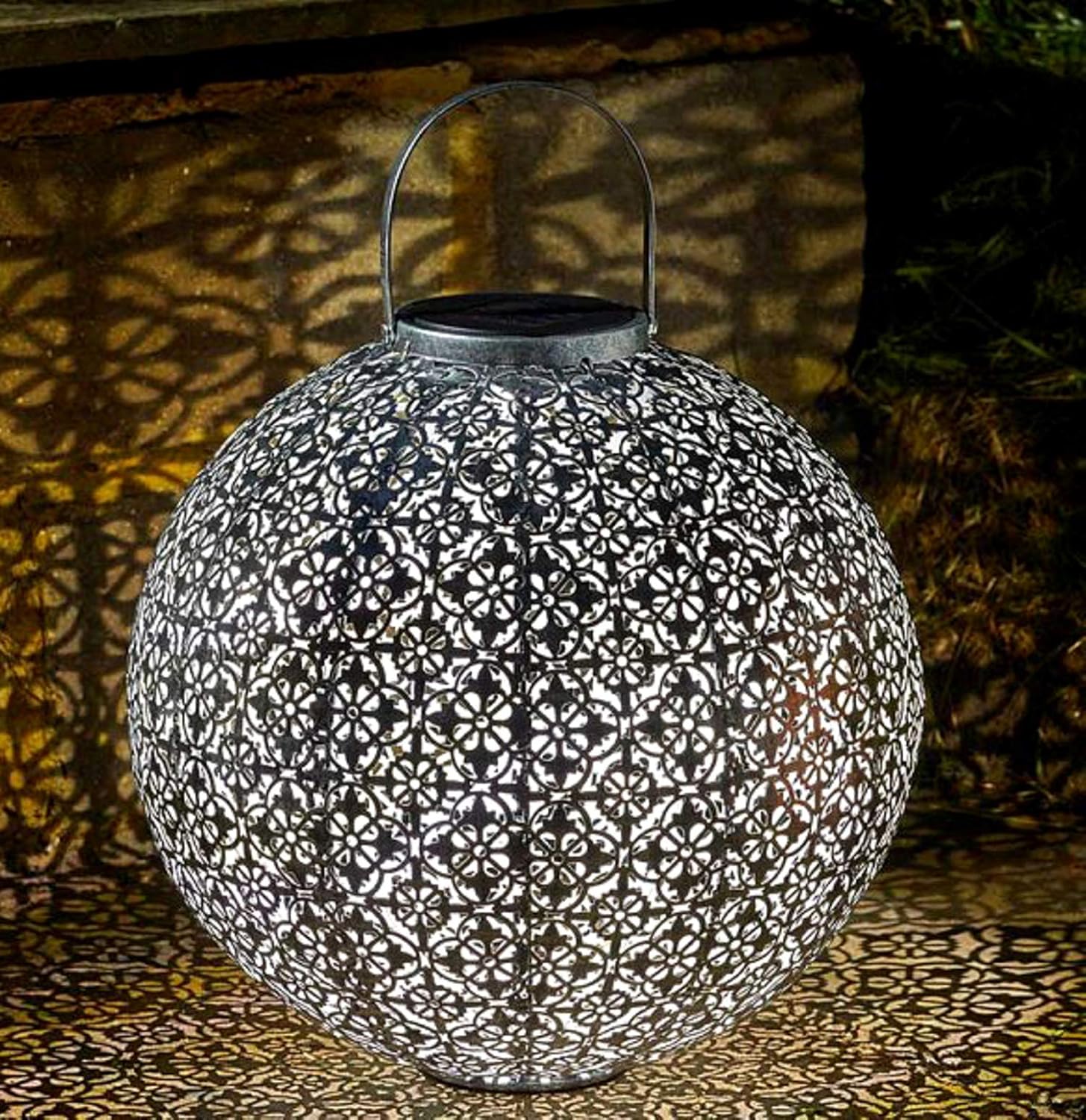 Garden Mile Turkish Style Solar Garden Ornaments White LEDs Solar ...