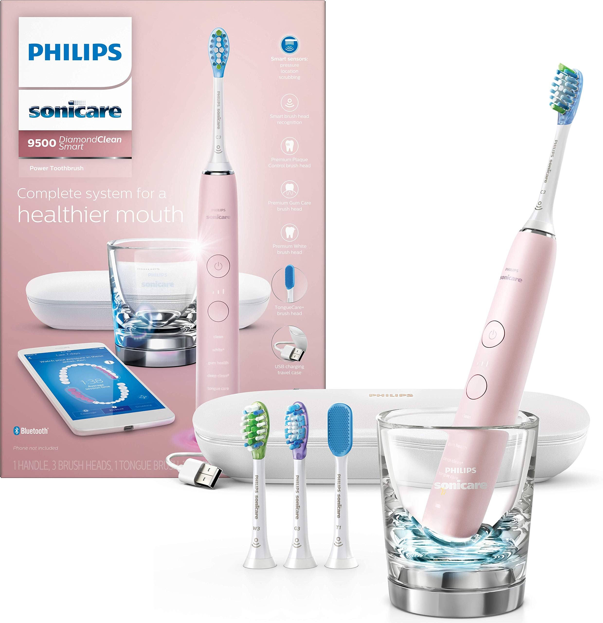 Amazon.com: Philips Sonicare DiamondClean Smart 9500 Rechargeable ...