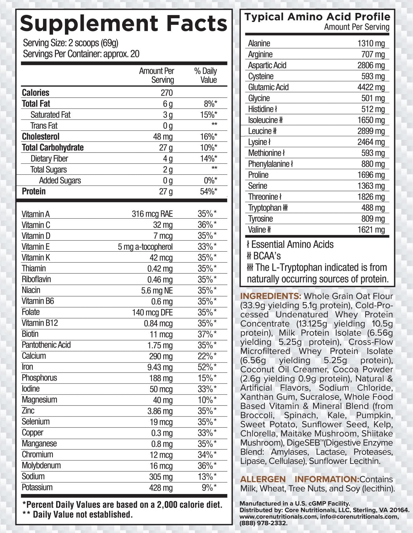 Snapklik.com : Core Nutritionals MRP Full Spectrum Meal Replacement ...