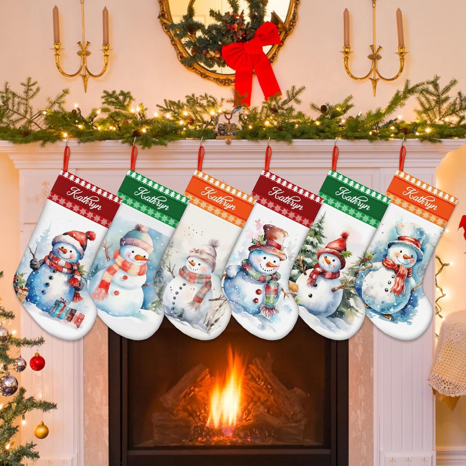 Amazon.com: Personalized Name Christmas Socks,Custom Stocking with ...