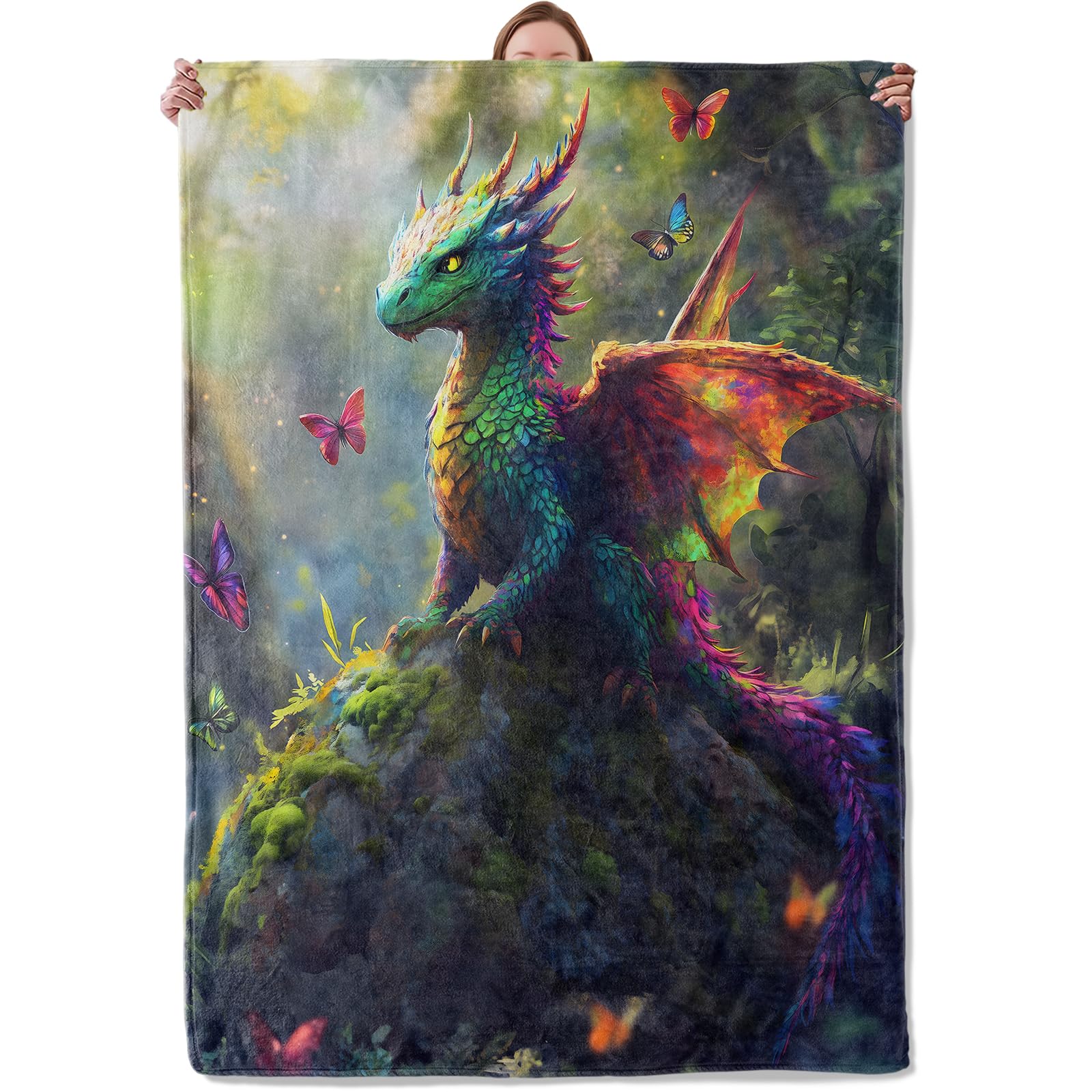 Amazon.com: Mounidso Dragon Blanket, Dragon Flannel Blanket Gifts for ...