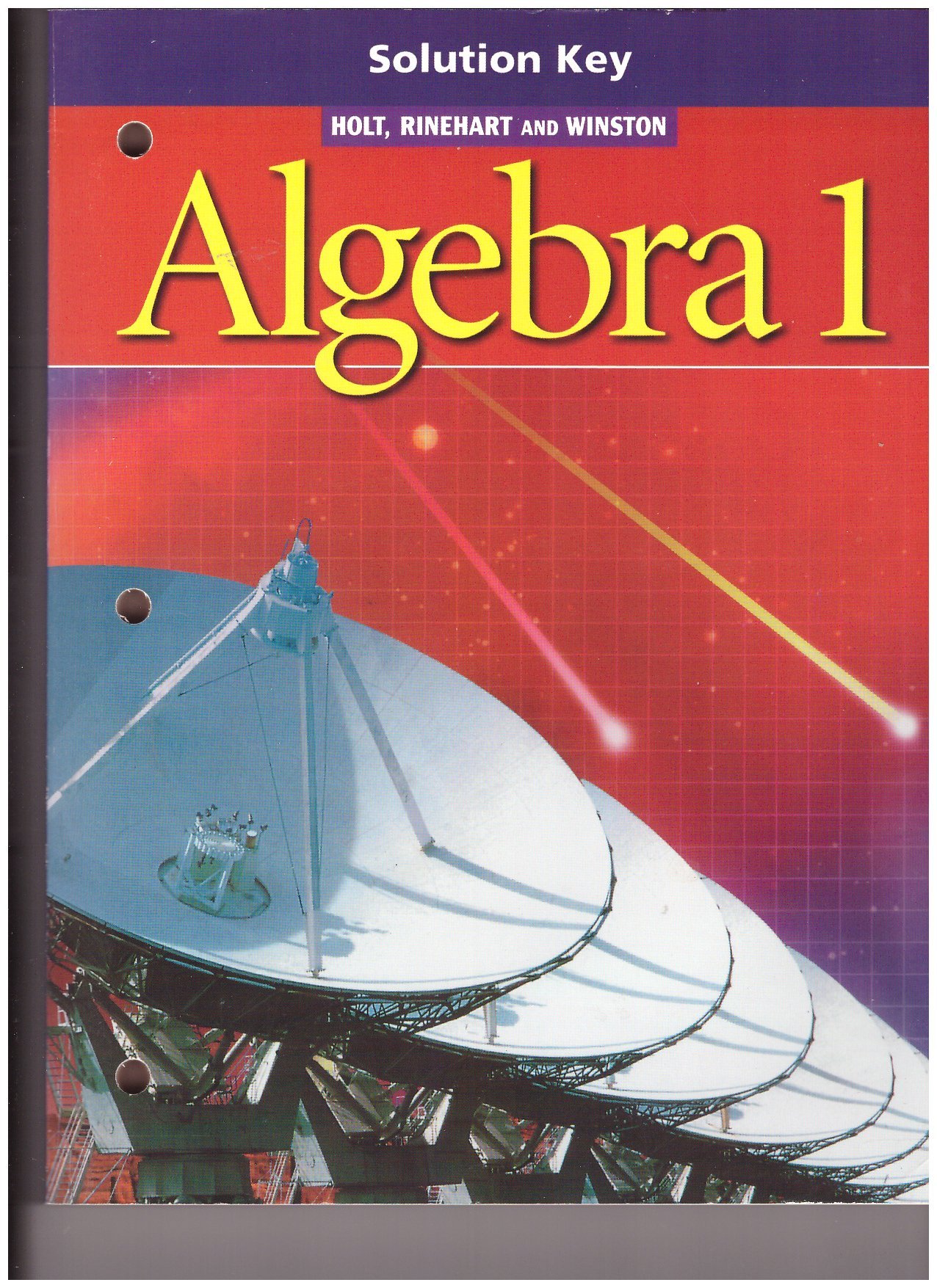 Algebra 1 Solution Key: 9780030663741: Amazon.com: Books