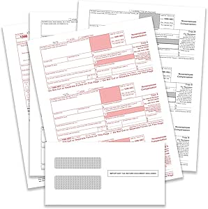 Amazon.com : 1099-NEC Forms 2024,4 Part Tax Forms Kit with 25 Self-Seal Envelopes,25 Vendor Kit ...