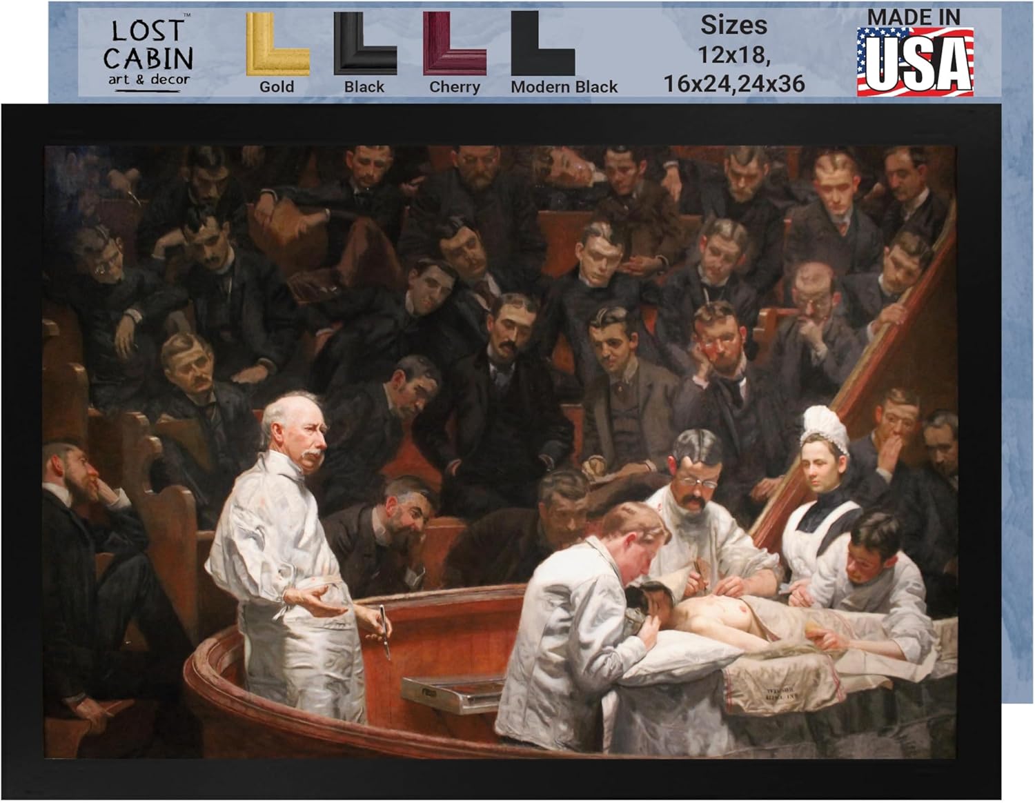 Amazon.com: Lost Cabin The Agnew Clinic by Thomas Eakins | Print Black ...