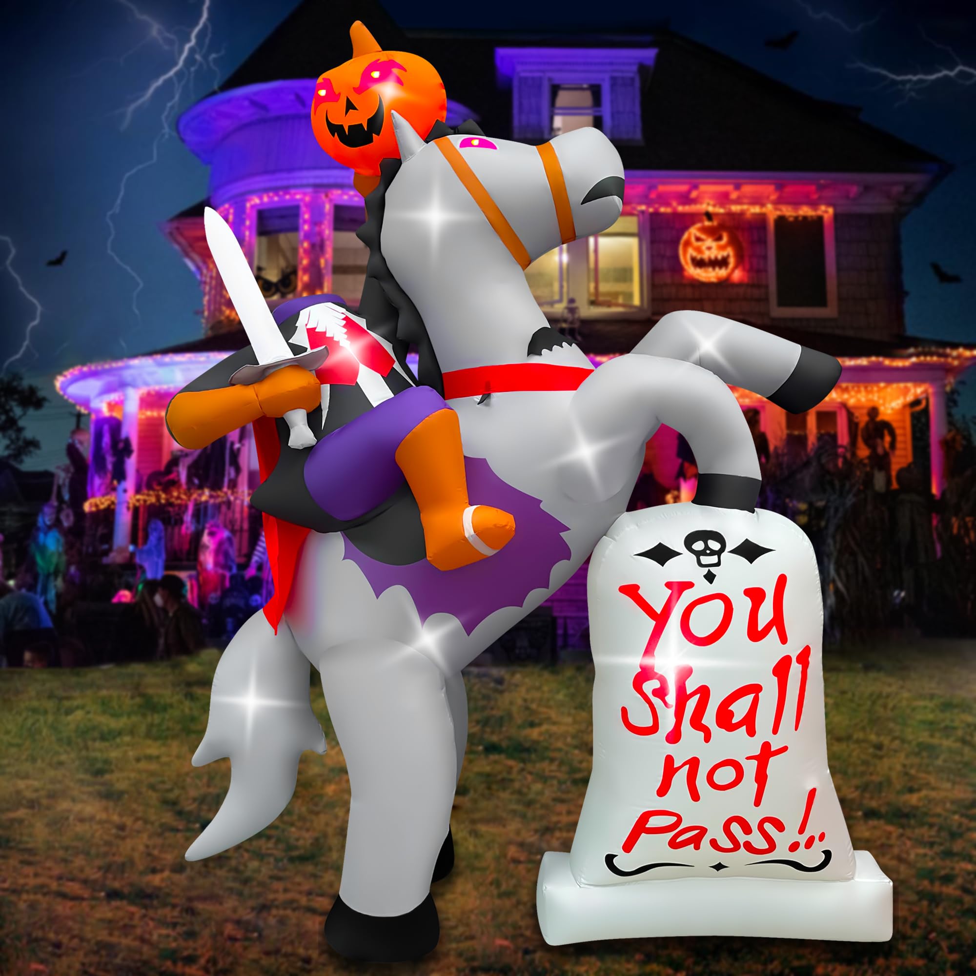 SEASONBLOW 10 FT Inflatable Halloween Decorations, Halloween Inflatable ...