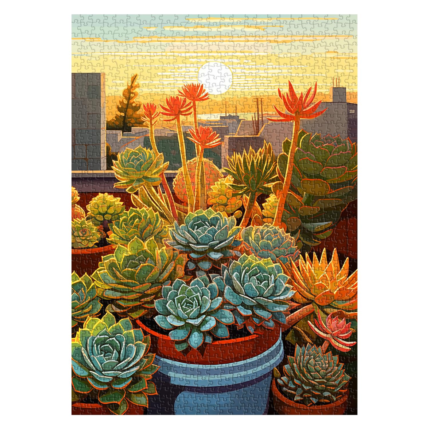 Amazon.com: Succulents Plant Puzzles for Adults 1000 Pieces, Cactus ...