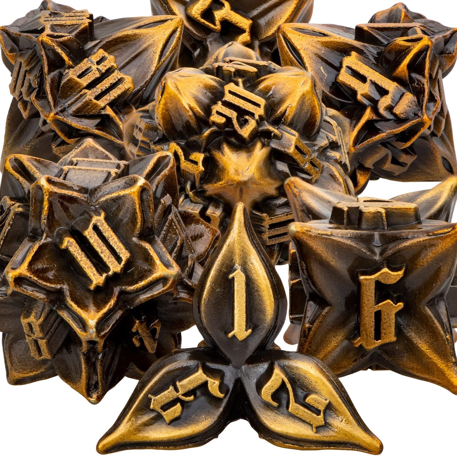Amazon.com: ARUOHHA Metal DND Dice Set 7PCS D&D Dice Set with Gift Box ...