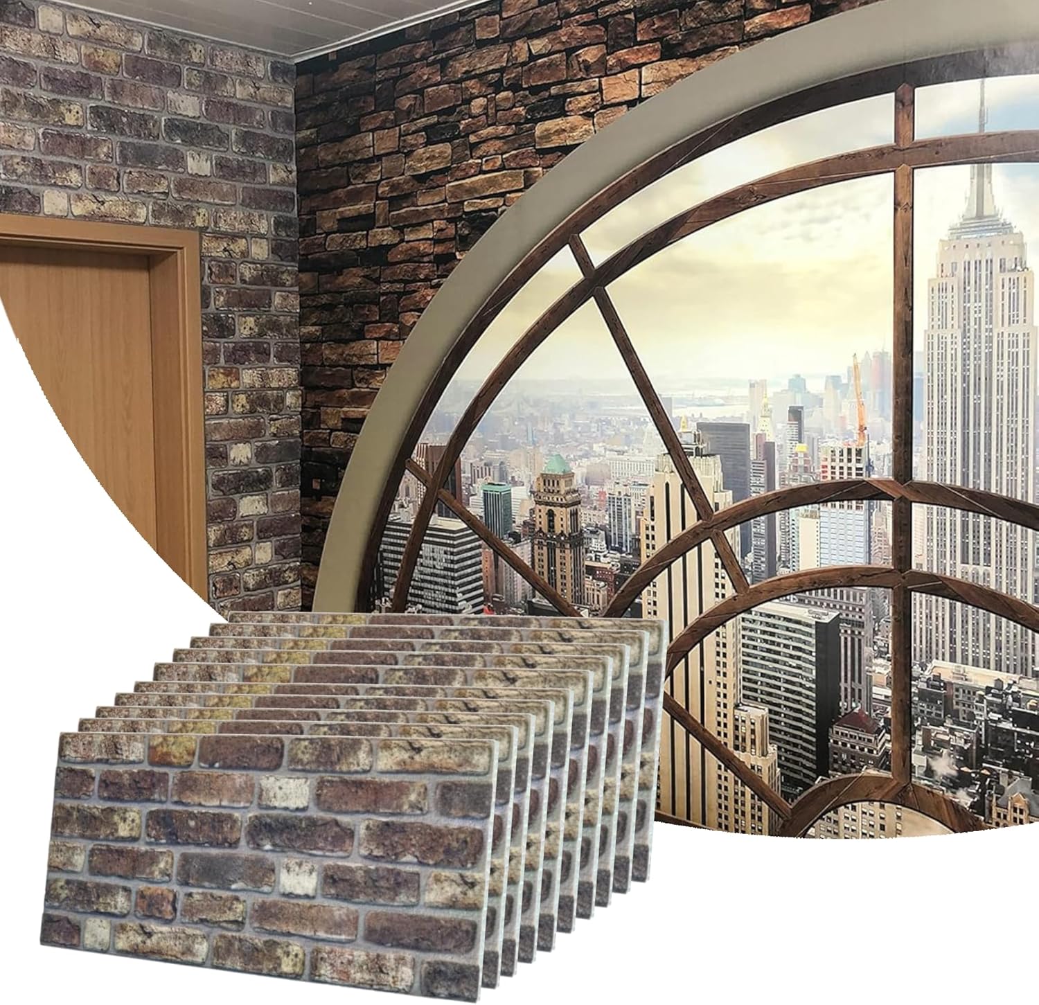 Dundee Deco Paneles de pared 3D con efecto de ladrillo, revestimiento ...