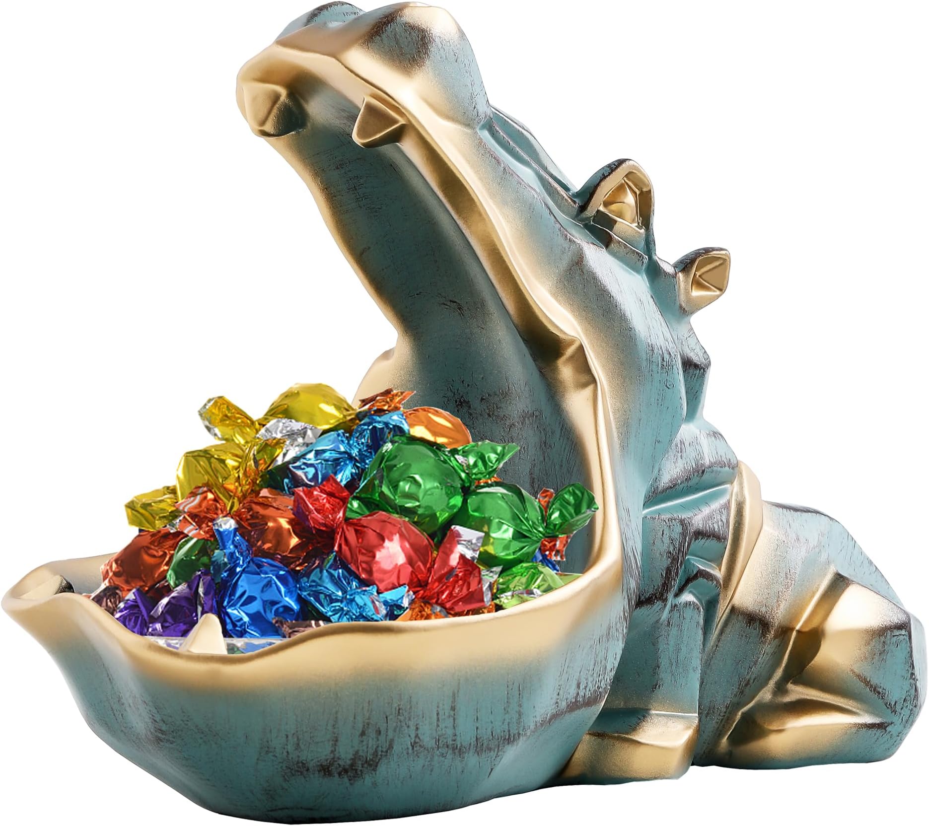 Amazon.com | Hippo Candy Dish-Funny Hippo Statue Hippopotamus Figurine ...