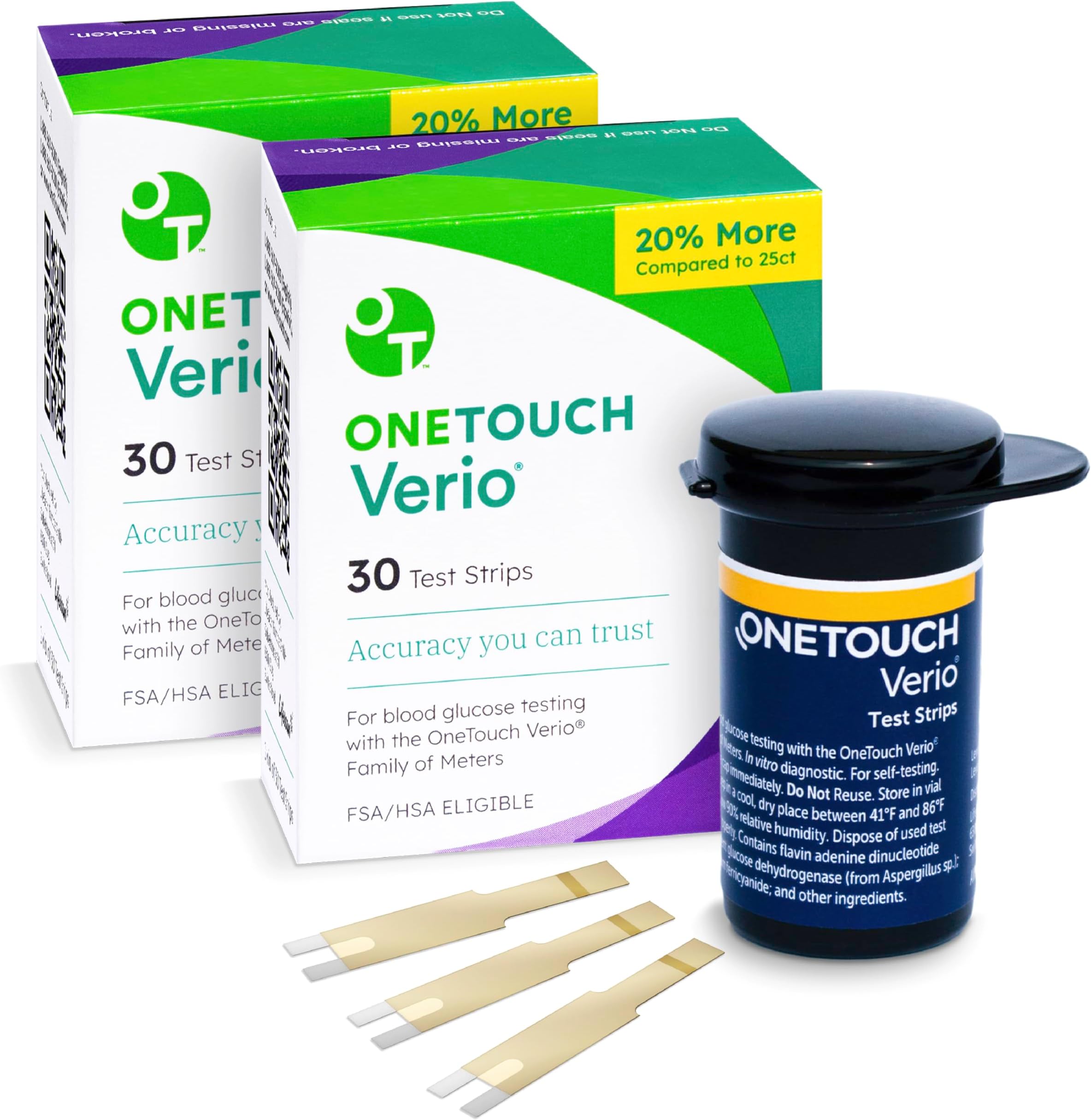 Amazon.com: OneTouch Verio Test Strips for Diabetes Value Pack - 60 ...