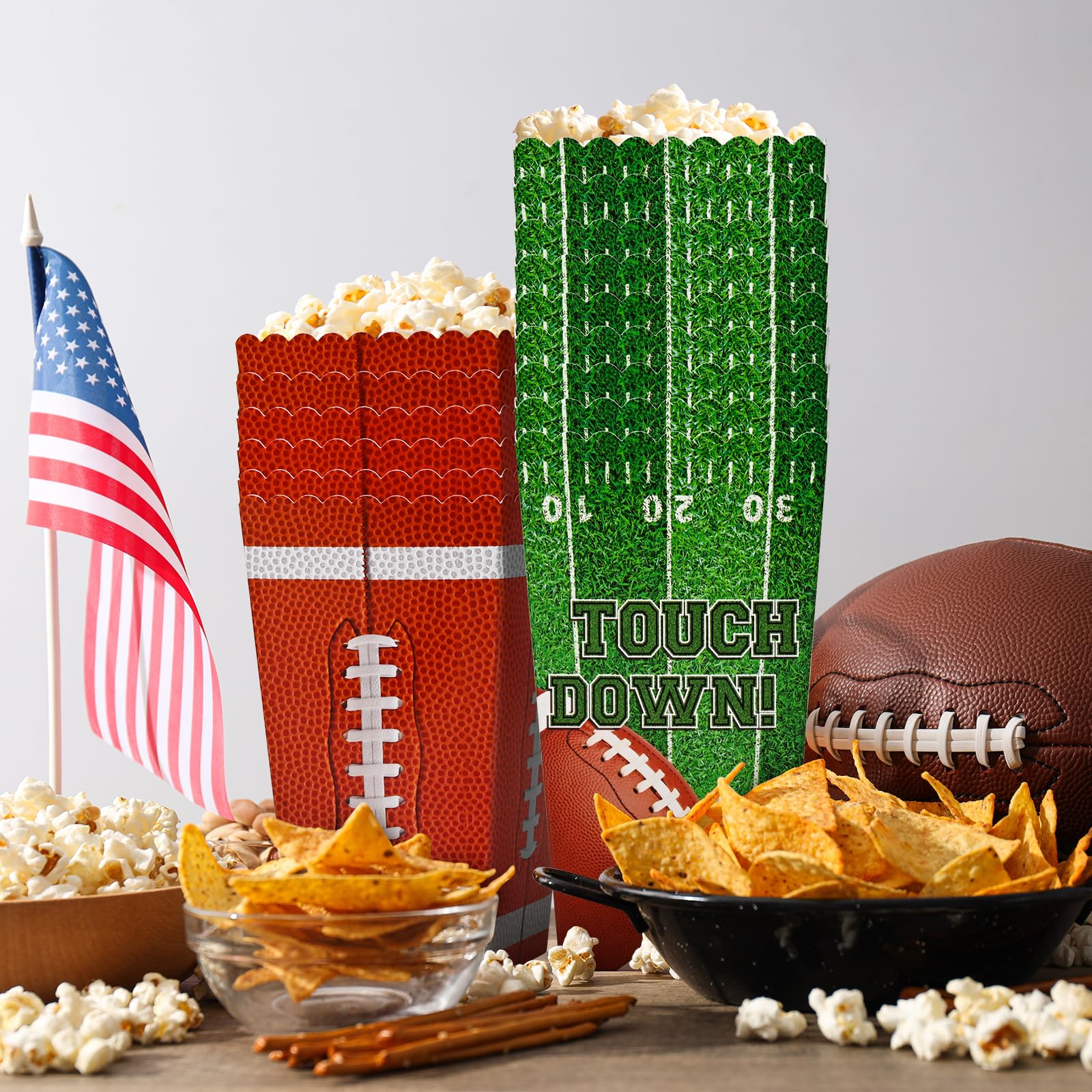 Snapklik.com : Gatherfun Football Party Supplies Kit For 24 - Popcorn ...