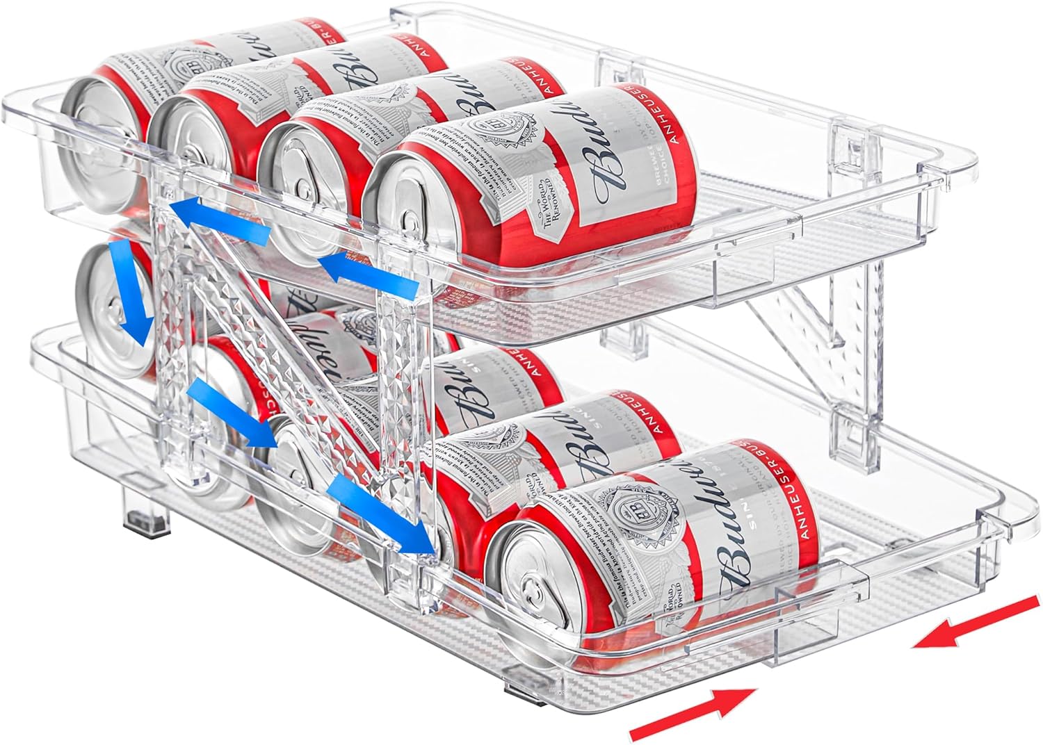 Amazon.com: Attelite Upgrade Soda Can Organizer with Adjustable Width ...