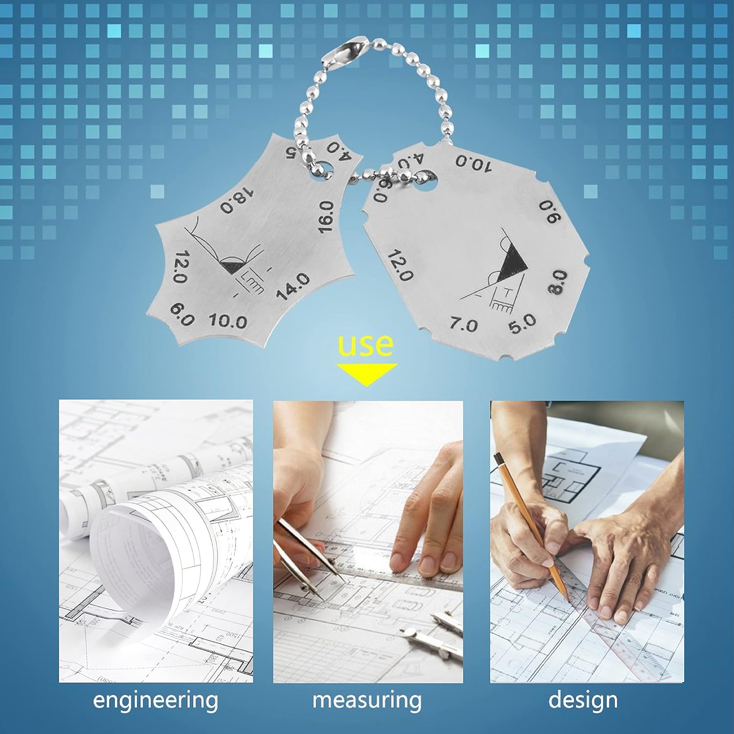 2 Piece Fillet Weld Gauge Set, Welding Inspection Australia | Ubuy