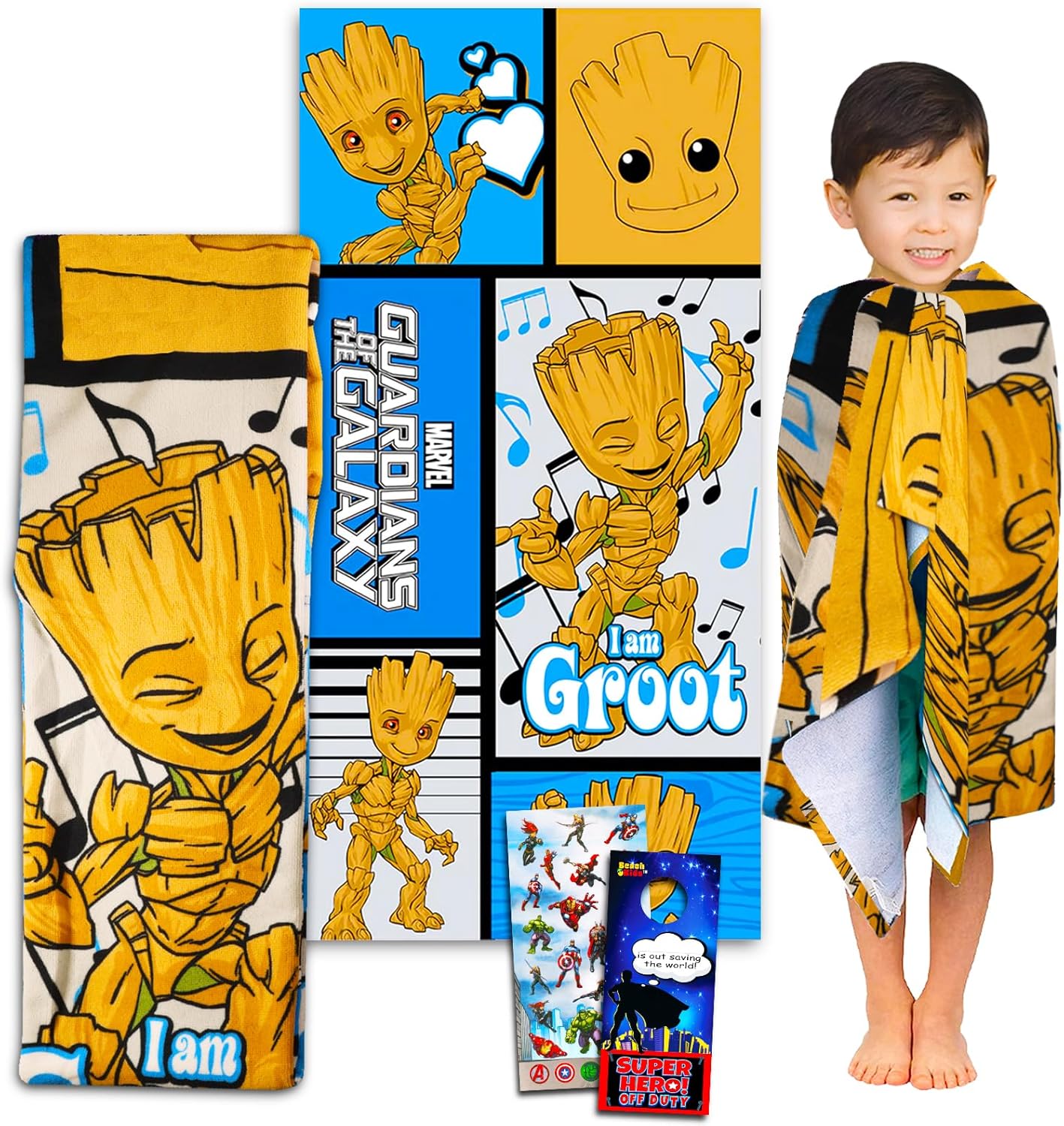 Amazon.com: Guardians of The Galaxy Groot Bath/Pool/Beach Towel Set ...