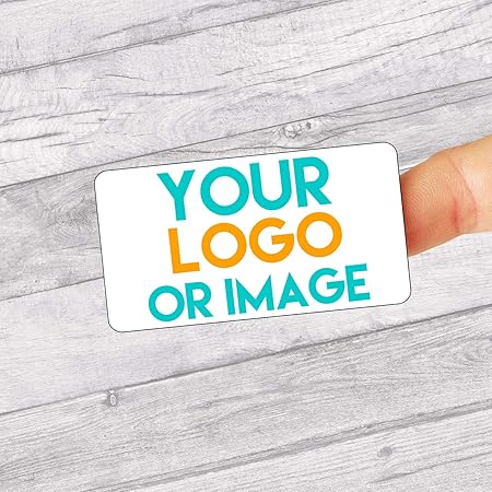 Personalised Rectangle Labels/Stickers 83mm x 53mm (Matt White, 40 ...