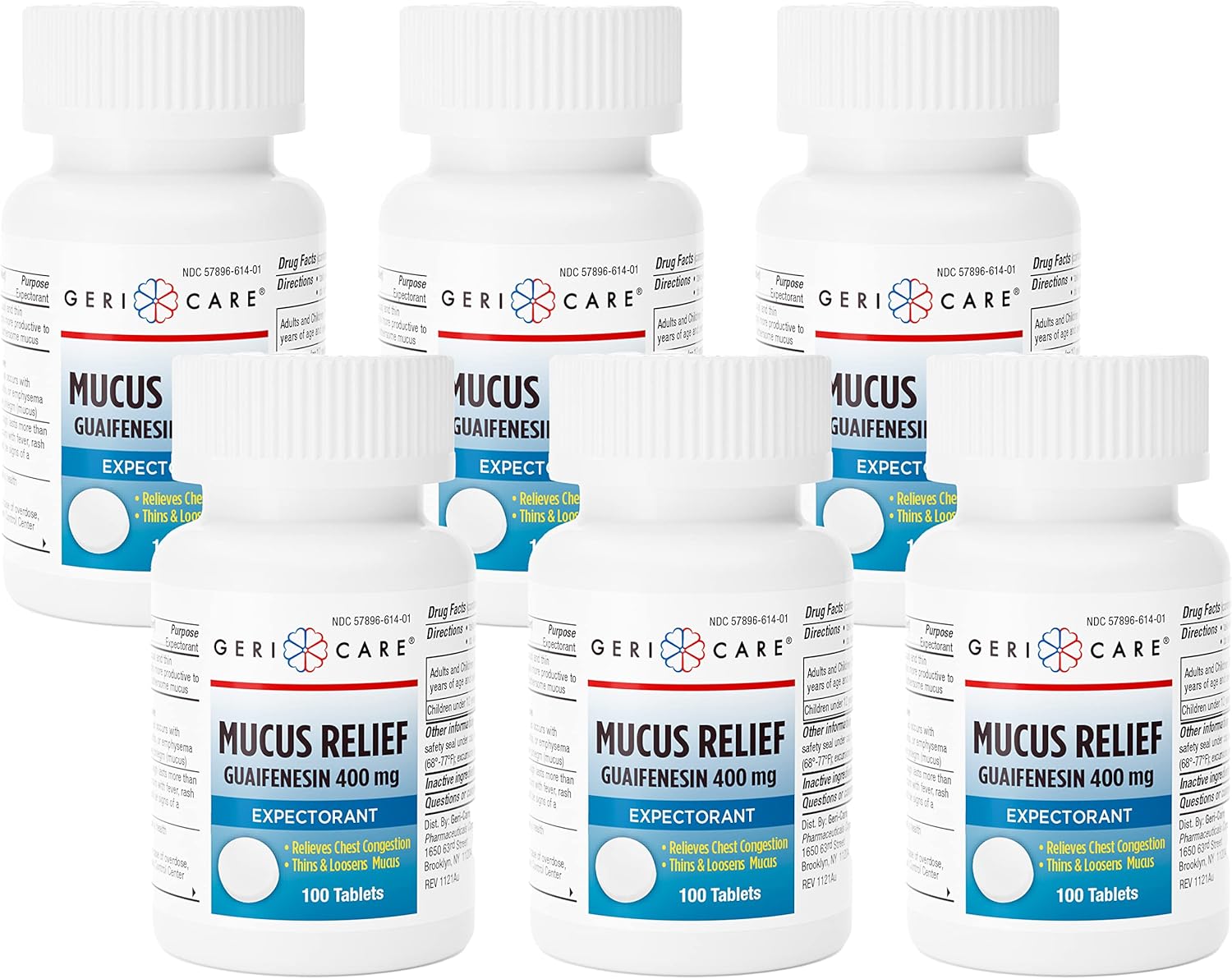 Amazon.com: Mucus Relief Tablets by Geri-Care | Expectorant For Chest ...