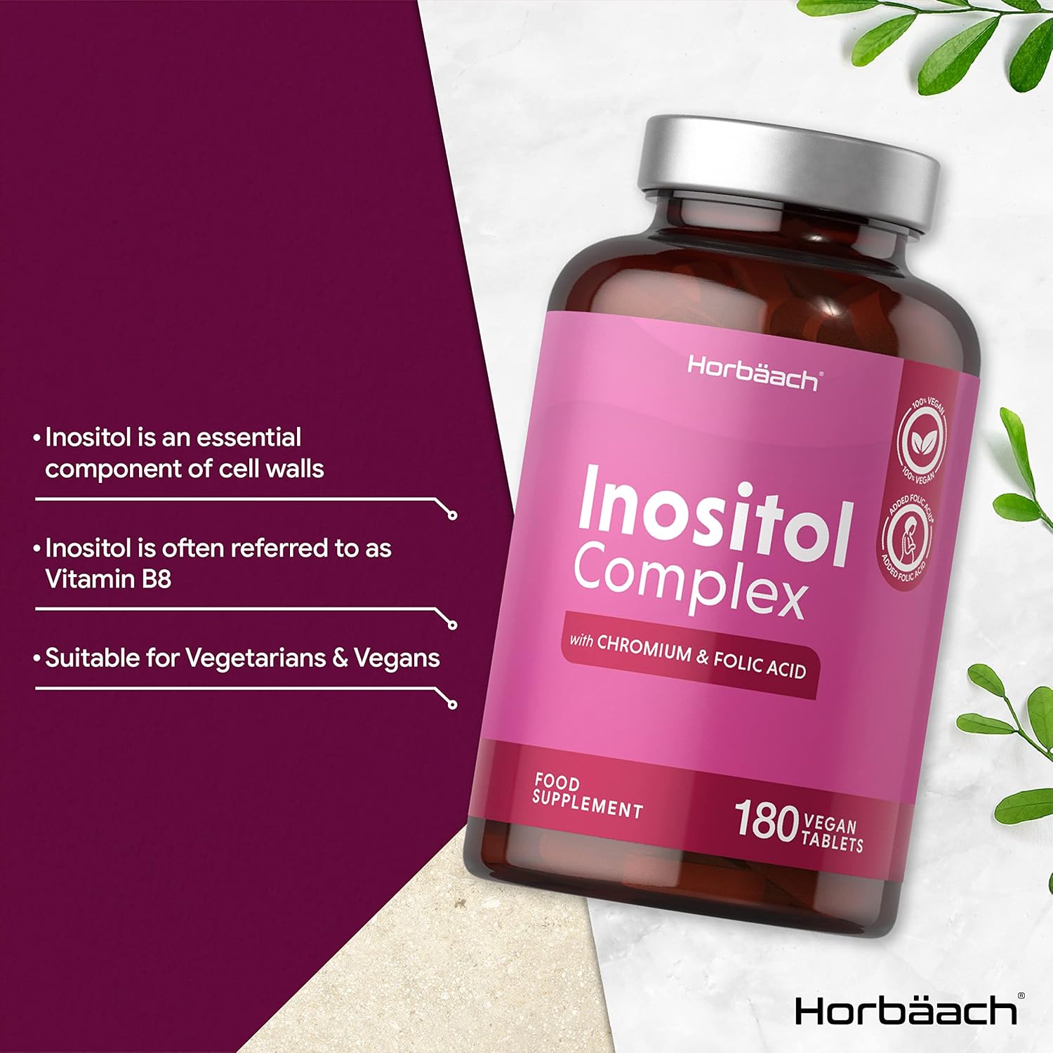 Inositol Tablets | Inositol Powder Complex | 180 Count | 500mg with ...