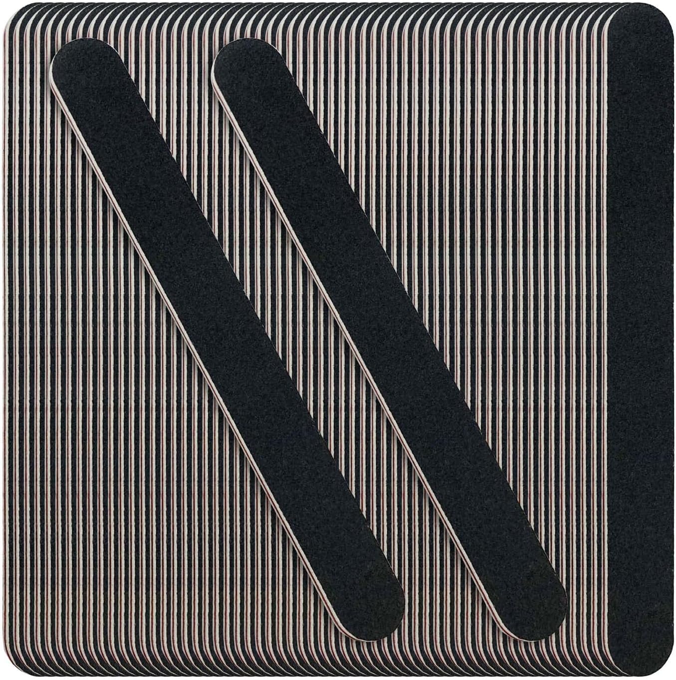 Amazon.com : 60 Pack Nail Files, Black 100/180 Grit Double Sides Emery ...