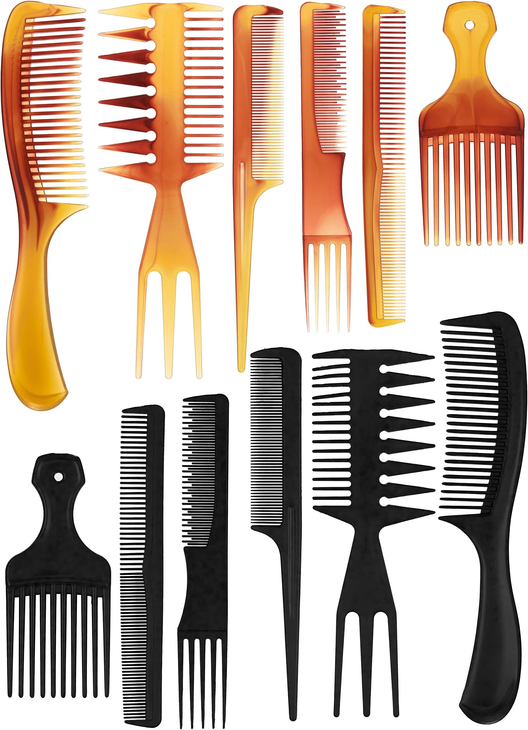 Amazon.com : Expressions 12pc Styling Combs, Hair Comb Set for All Hair ...