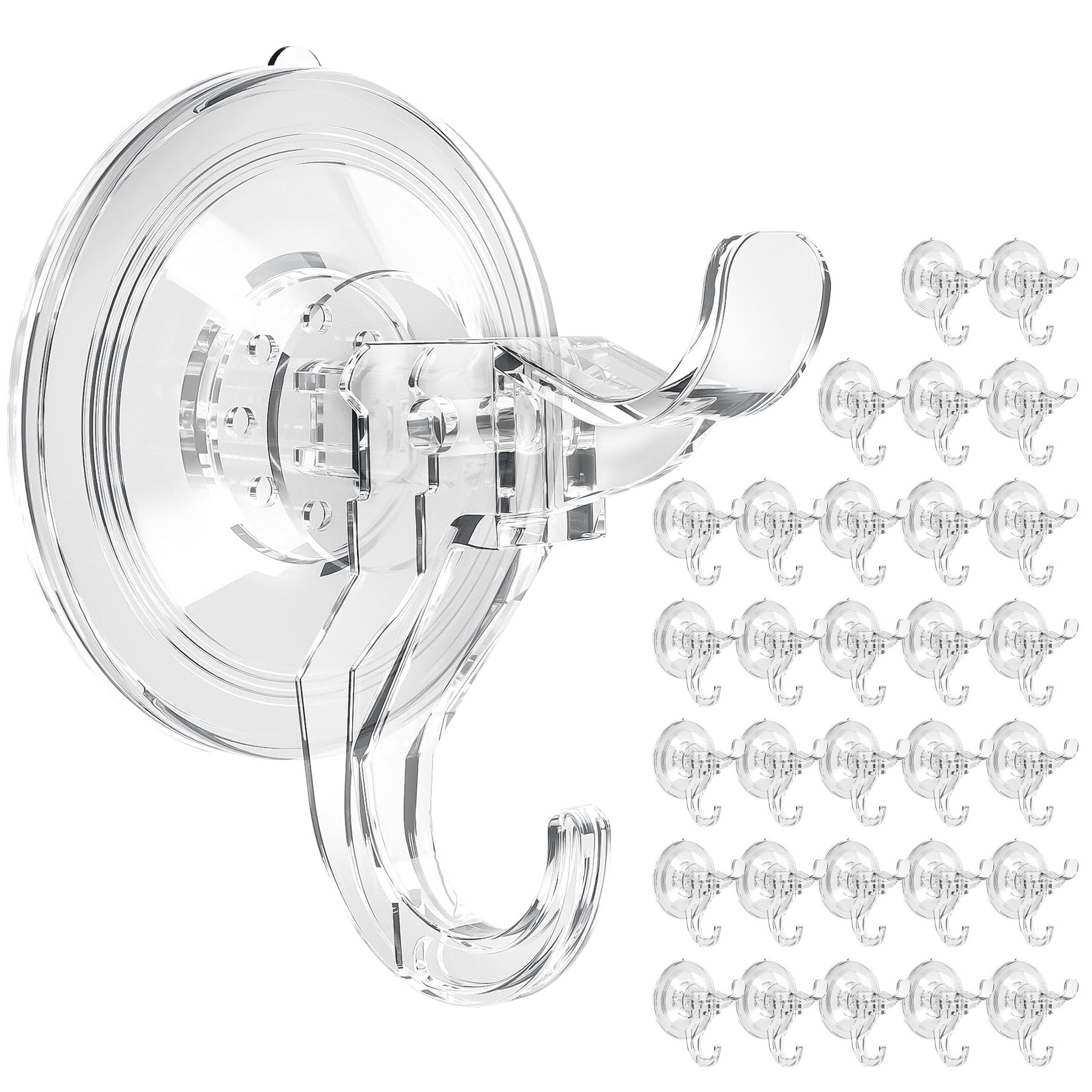 Amazon.com: ANDGOO Suction Cup Hooks, 30 Pack Strong Vacuum Suction Cup ...