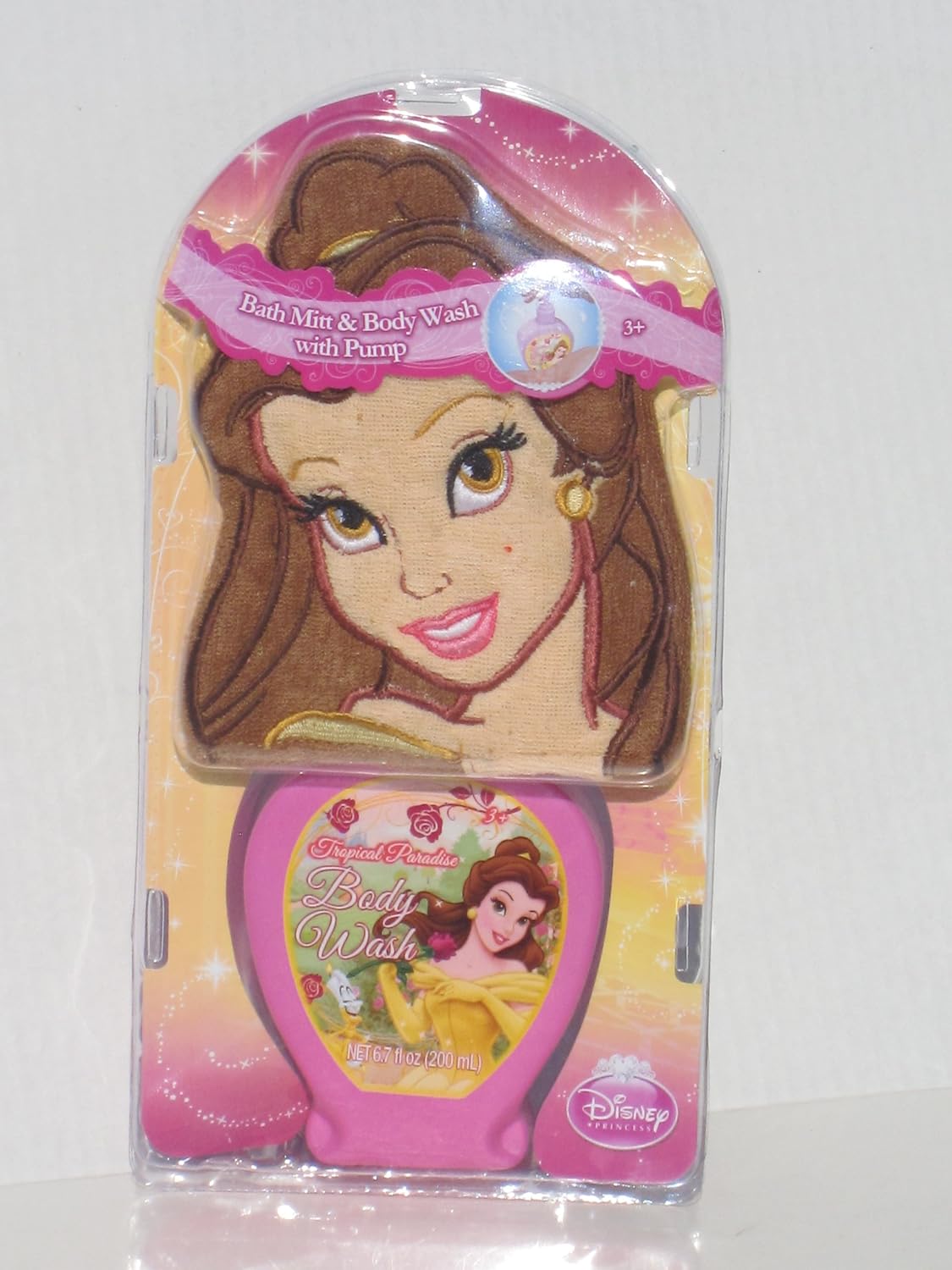 Amazon.com: Disney Princess Bath Mitt & Body Wash with Pump (Belle) : Baby