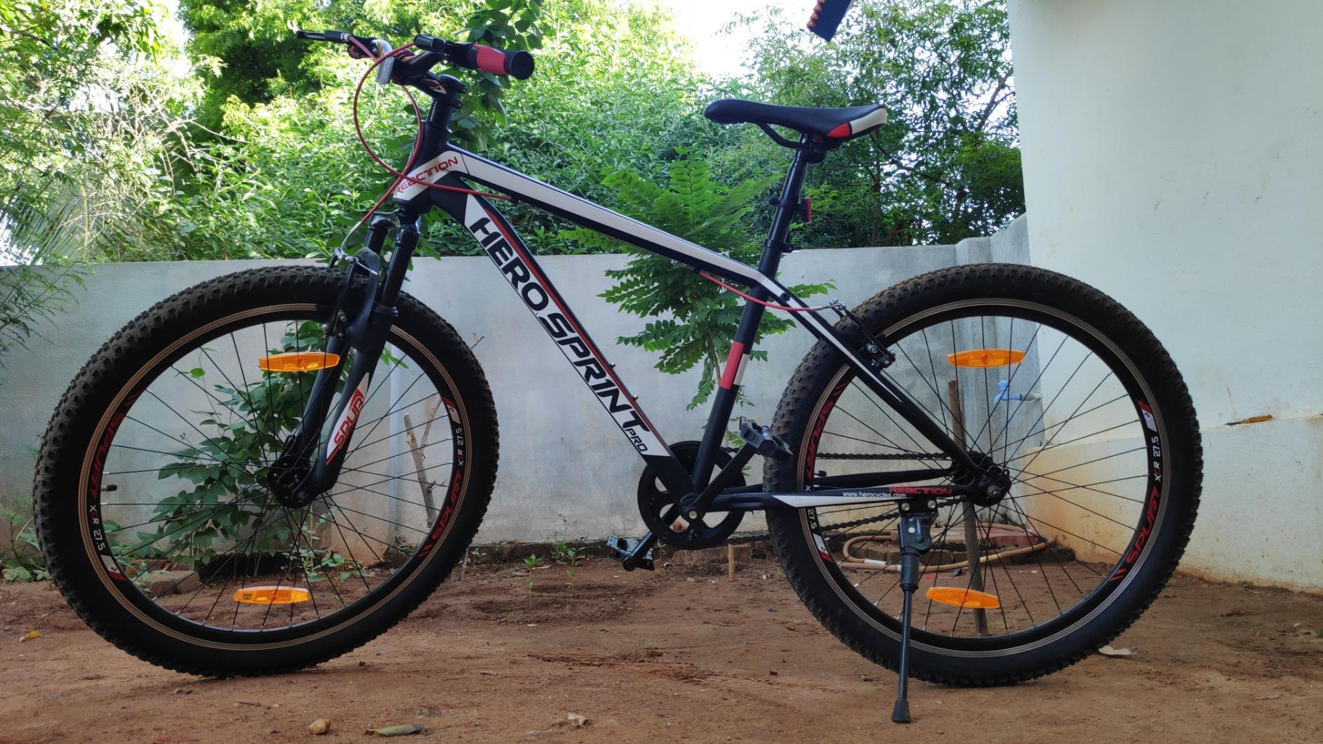 Hero Sprint Pro Reaction 27.5T 1-Speed Cycle (Black/White) : Amazon.in ...