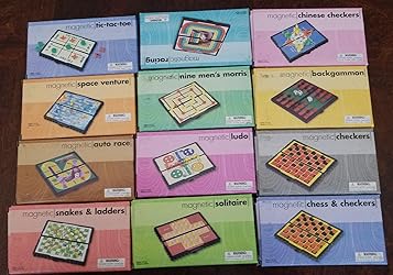 Amazon.com: Srenta 5” Mini Magnetic Board Games, Compact Travel Design ...