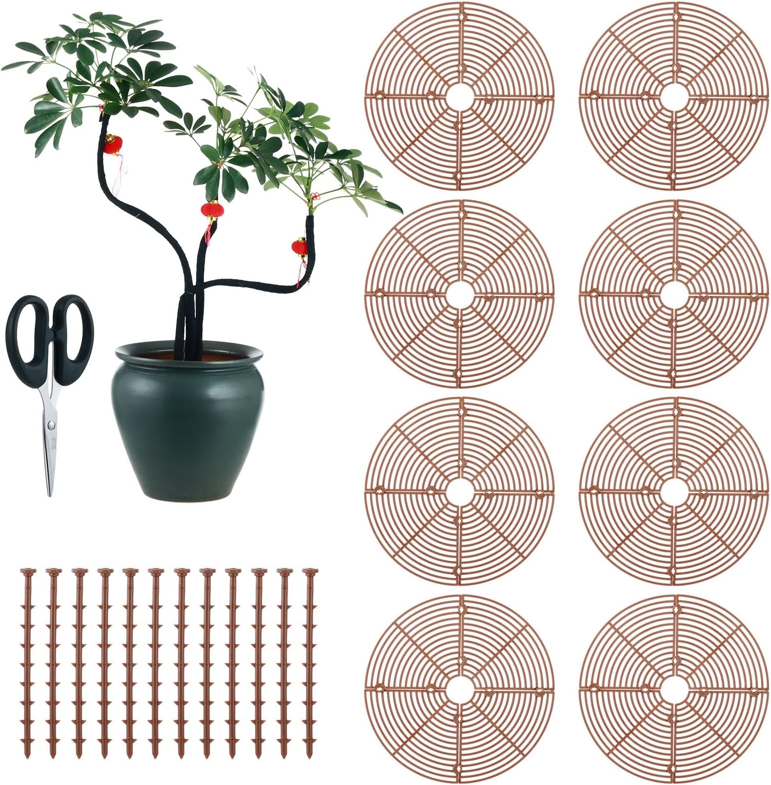 Amazon.com: Aemygo 6 Pcs Plant Pot Soil Covers Protectors, 11.8 Inch ...