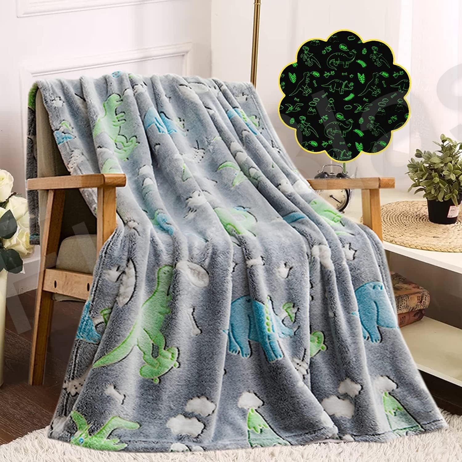 Buy FunBlast Polyester Glow in The Dark Blanket for Kids – Cartoon ...
