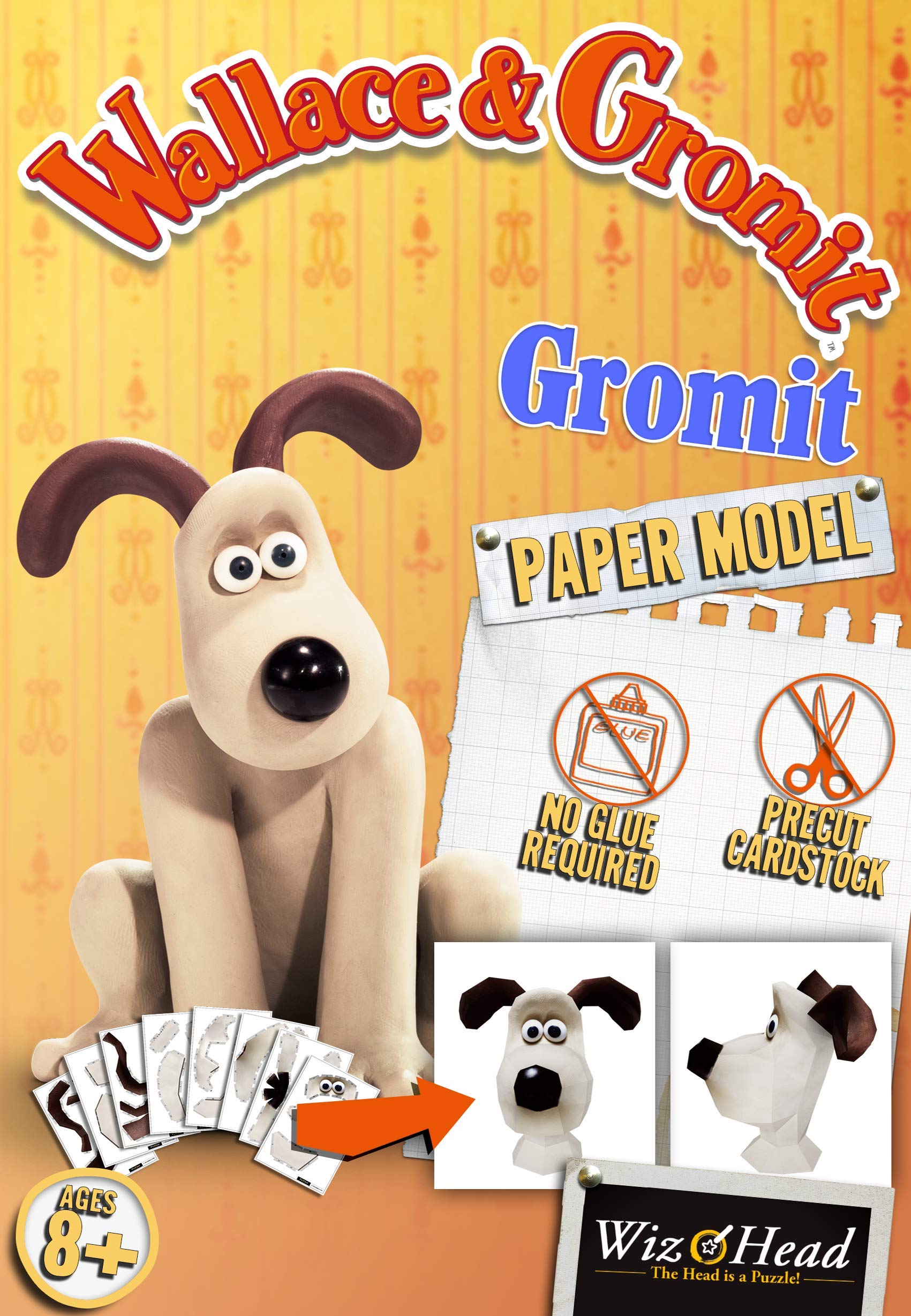 Amazon.com: Wallace & Gromit - Gromit, Paper Craft Model, Aardman ...