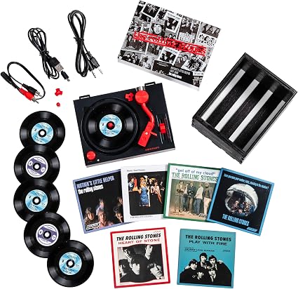 Amazon.com: Crosley CR6037BT-RS Rolling Stones RSD3 Mini Turntable with ...