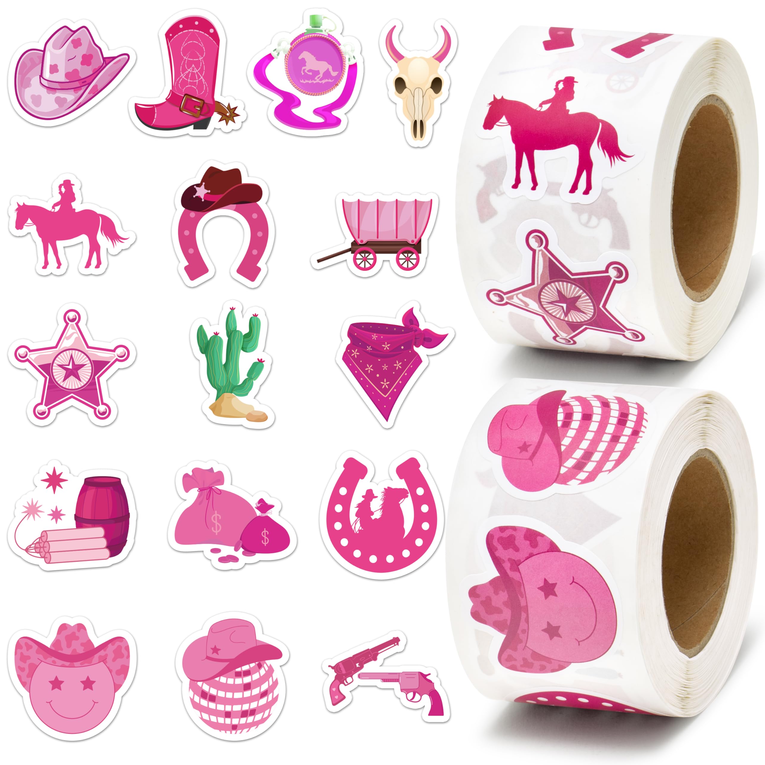 Amazon.com: Andi Cppss Western Cowgirl Roll Stickers - 1000PCS Cowgirl ...