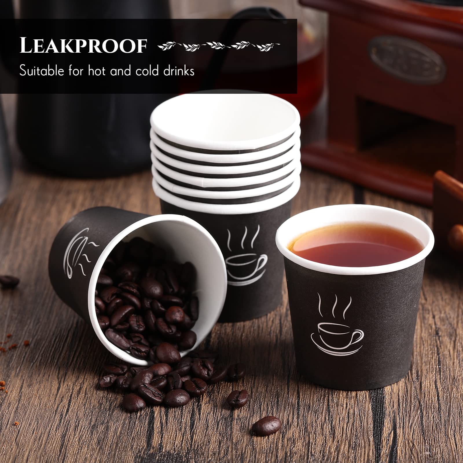 1000 Pcs 4 oz Paper Espresso Cups Small Coffee Cups Disposable Espresso ...