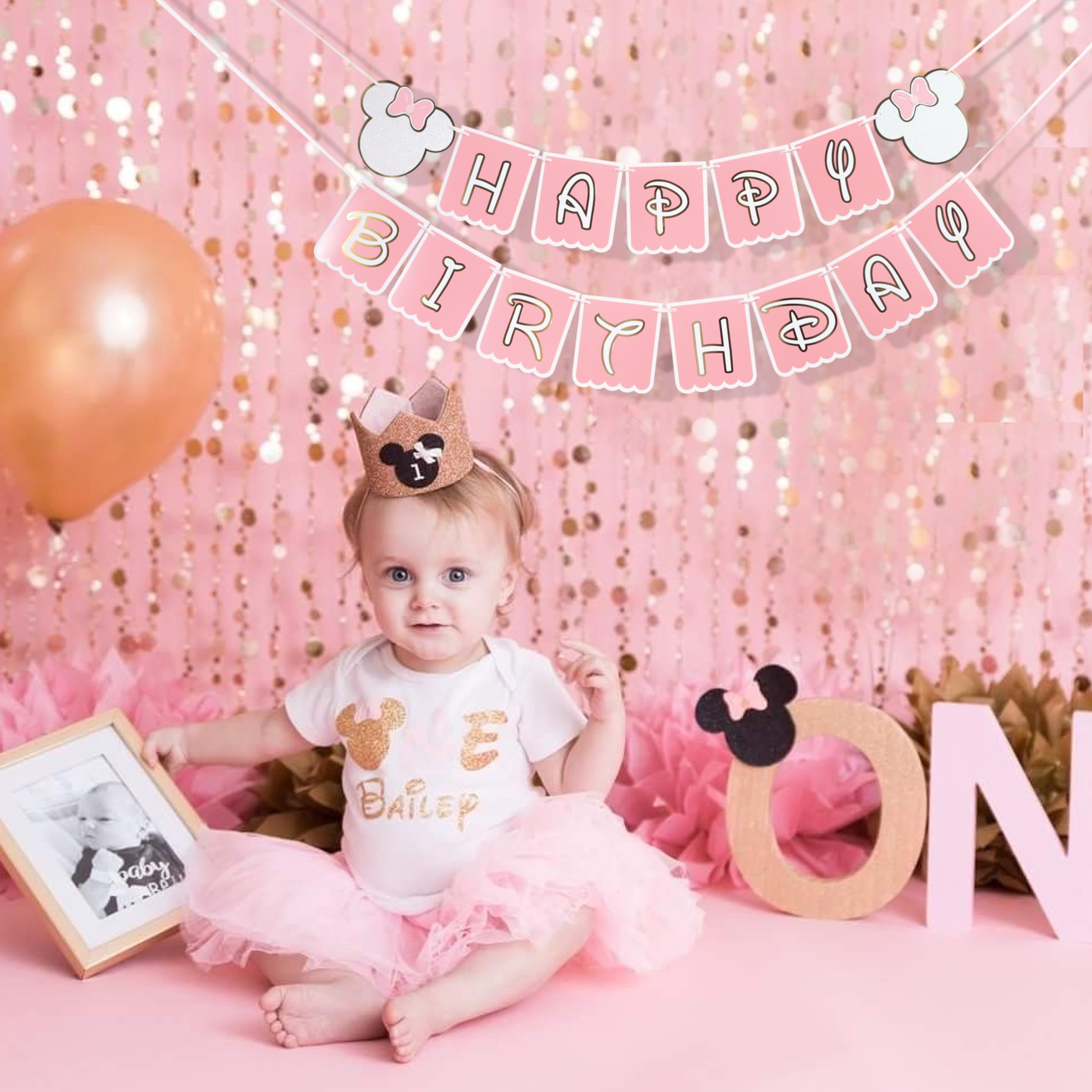 Minnie Mouse 1st Birthday Banner