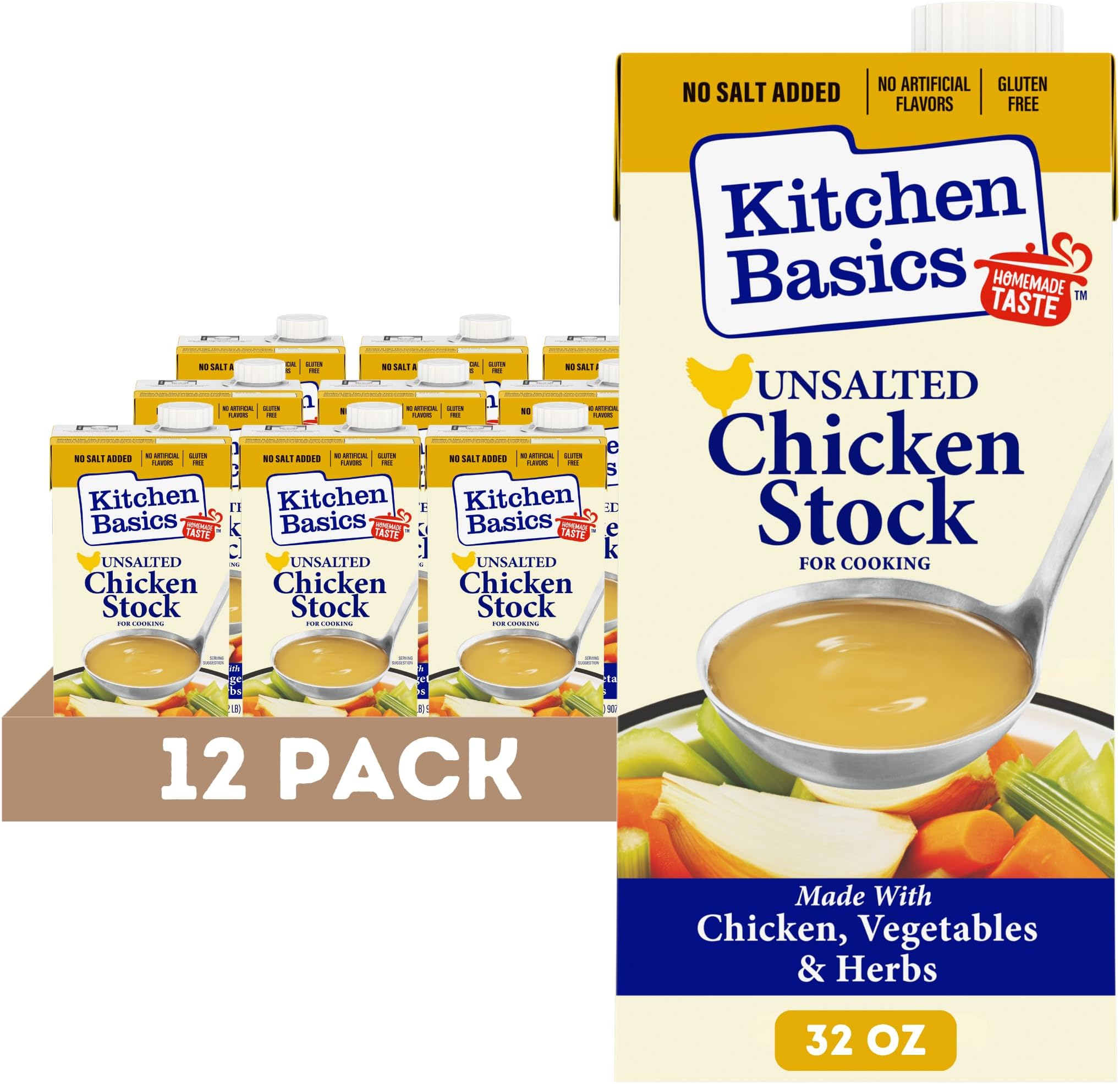 Amazon.com: Kitchen Basics Original Chicken Stock, 8.25 oz (Pack of 12 ...
