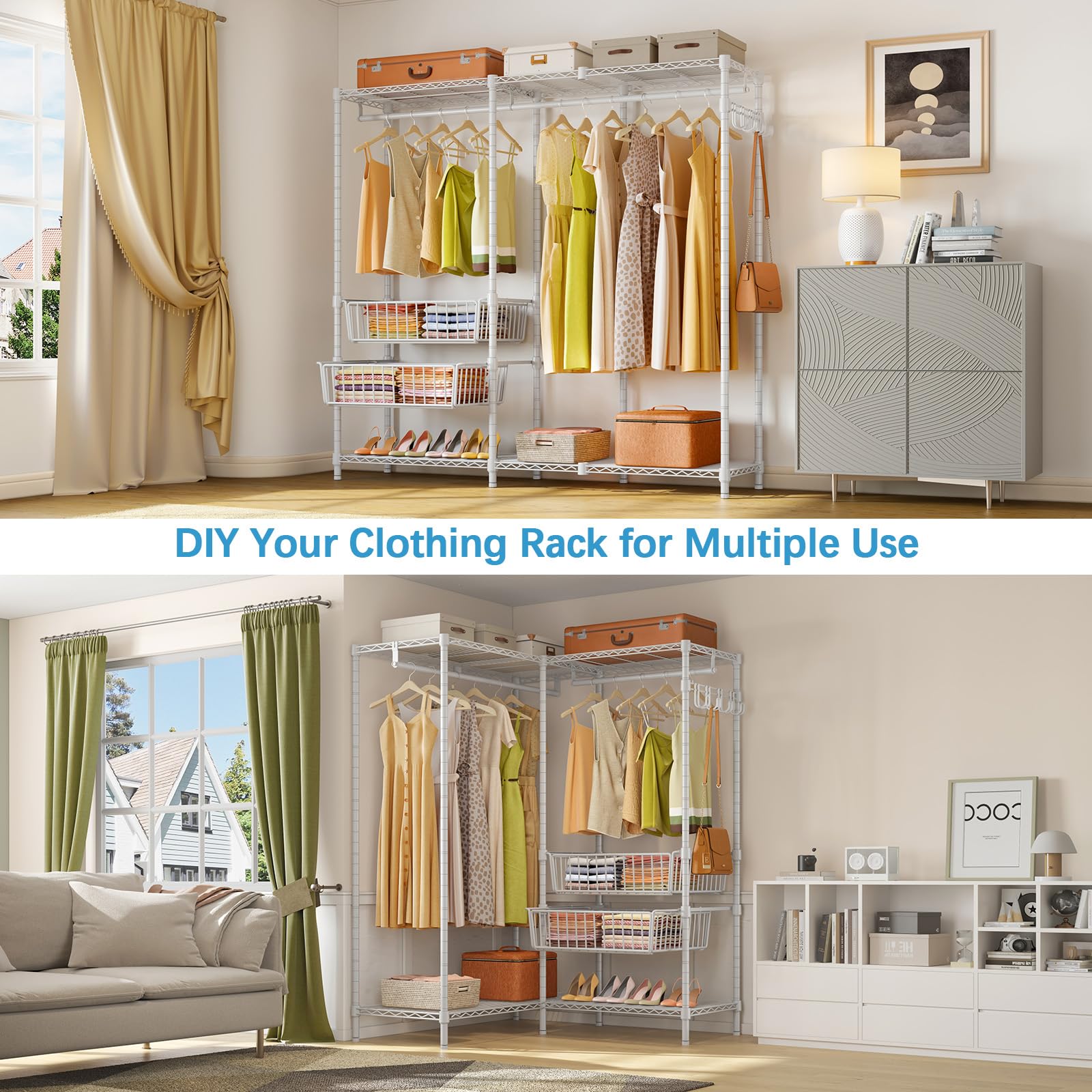 Snapklik.com : VIPEK V9 Garment Racks For Hanging Clothes Heavy Duty ...